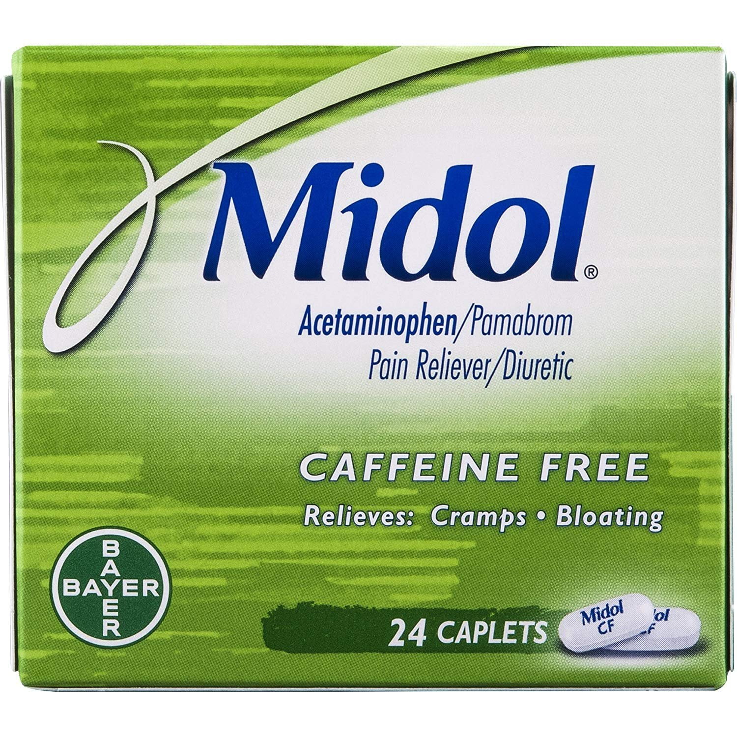 Midol Caffeine Free Caplets 24 ea (Pack of 2) - Walmart.com