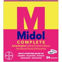 Pamprin Maximum Strength Aspirin-Free Menstrual Pain Reliever Caplets ...