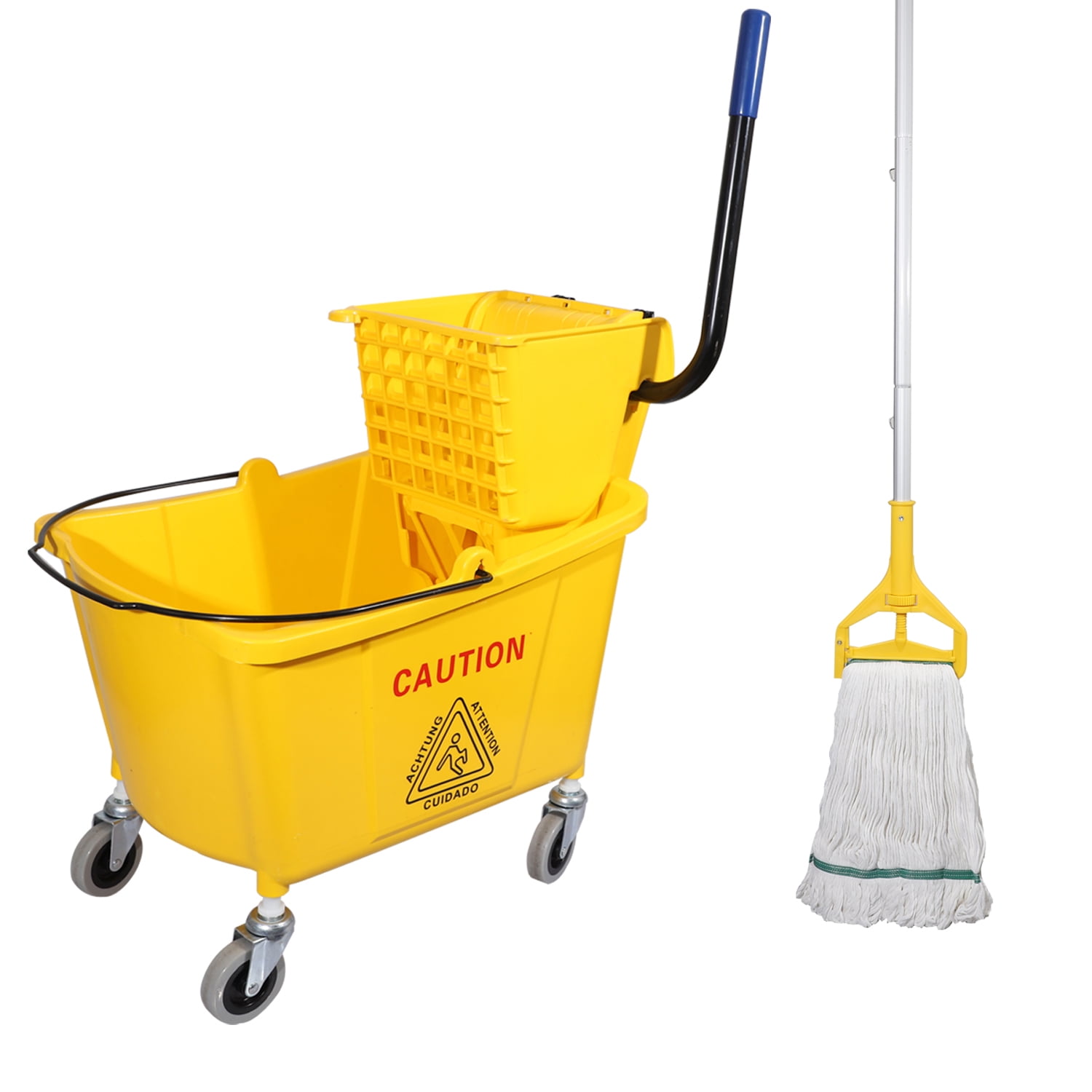 Midoneat Side Press Wringer Combo Commercial Mop Bucket on Wheels, 35 ...