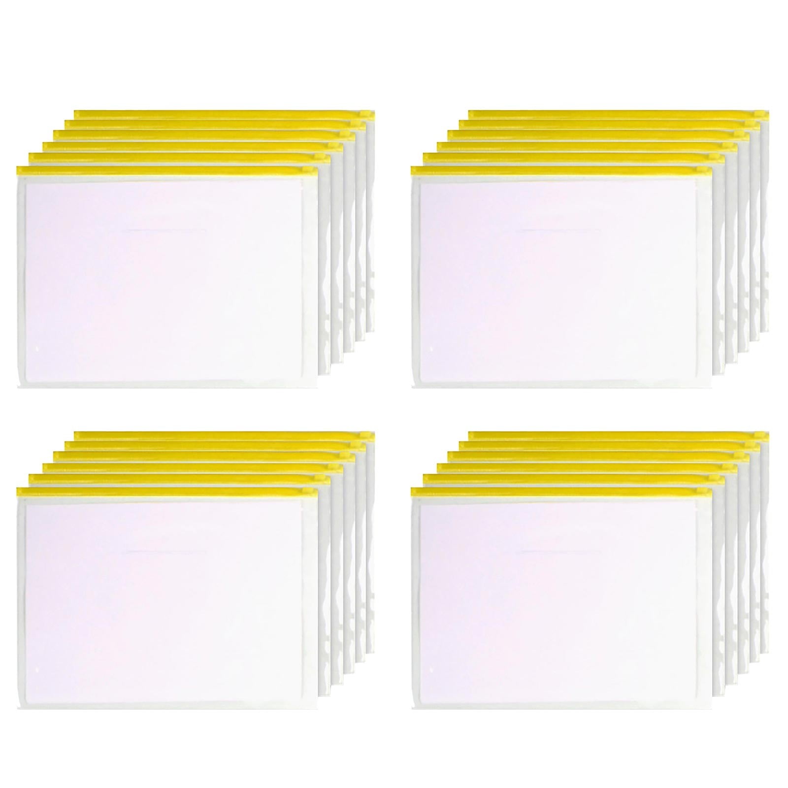 Midor Plastic Folder,Paper Folder,20Pc Pvc Transparent A5 Zipper File Bag Thickened Document ...