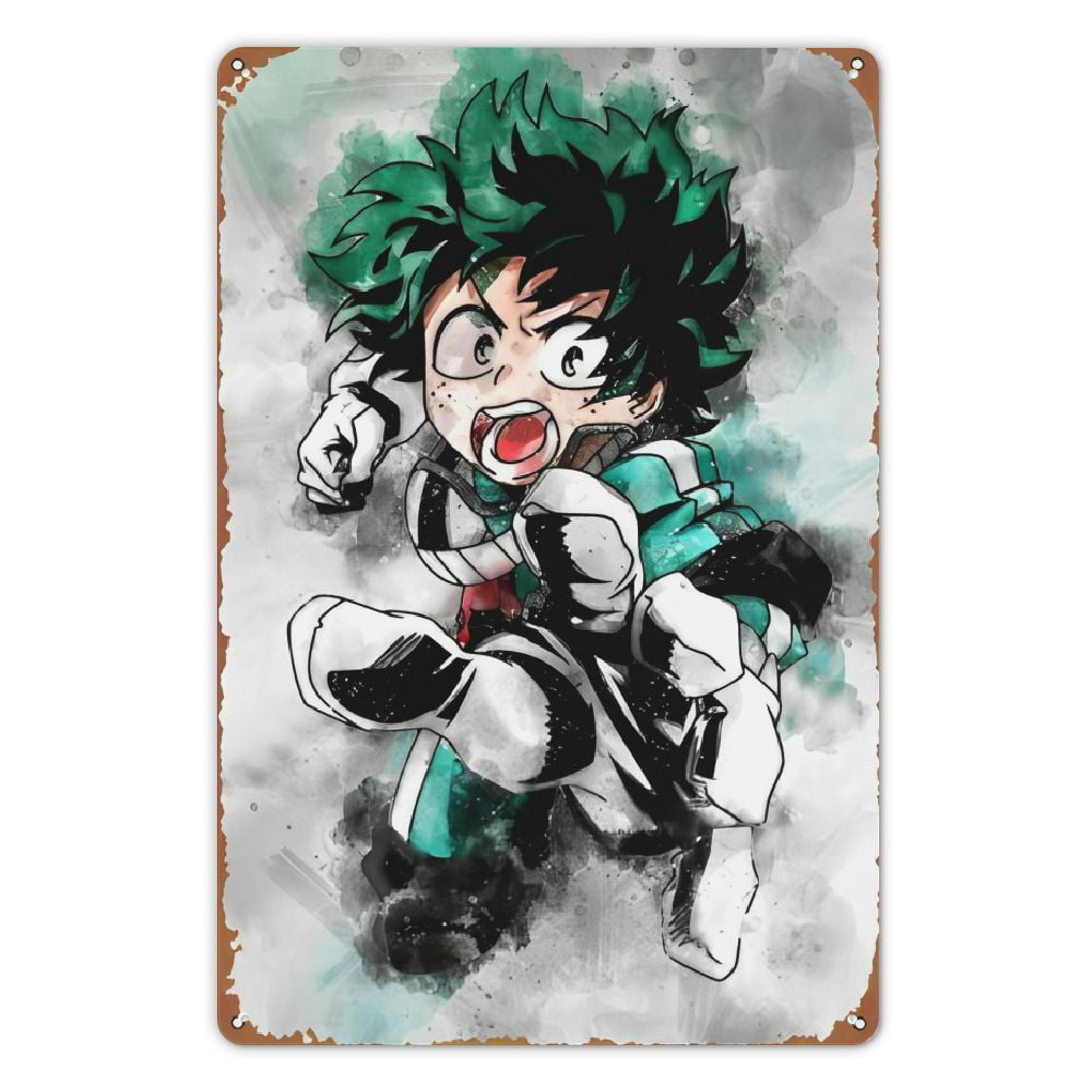 Midoriya Izuku Deku Poster Metal Sign Tin Metal Retro Wall Decor for ...