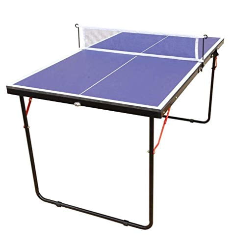 Midsize Foldable & Portable Table Tennis Table Set with Net and Paddles ...