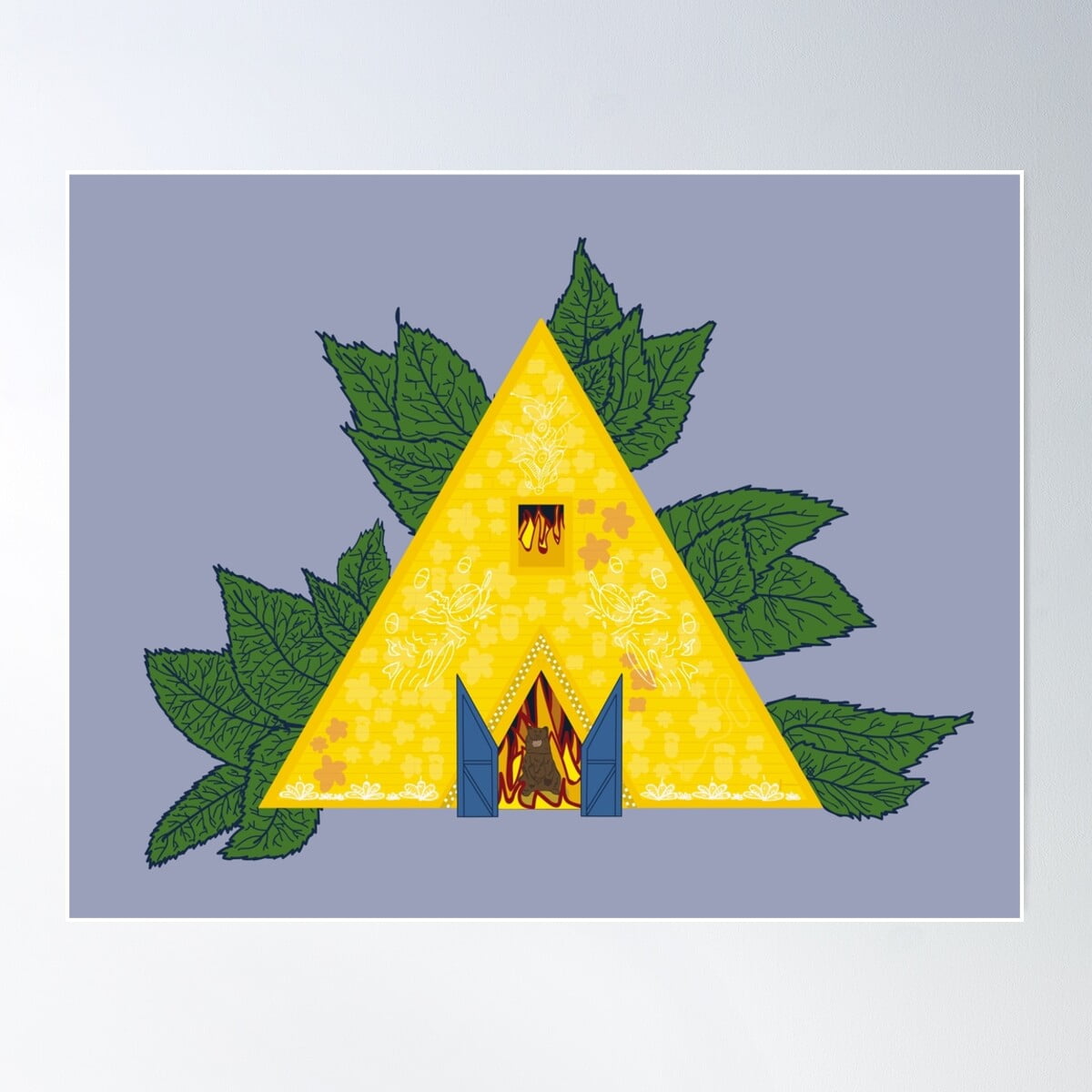 Midsommar Temple (Hidden Images) -In Bunk Beam Purple Poster Wall Art ...
