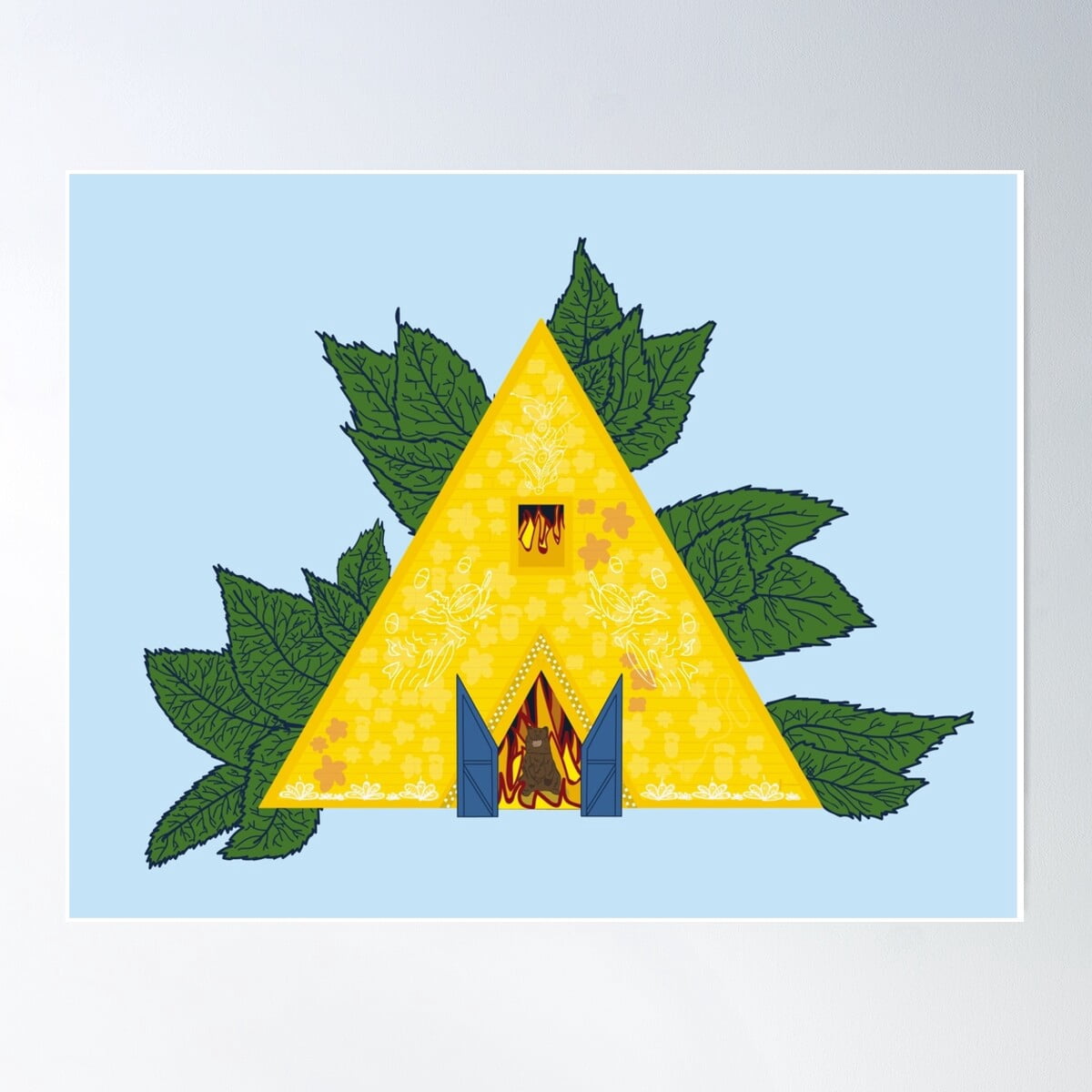 Midsommar Temple (Hidden Images) Poster Wall Art, Modern Wall Decor For ...