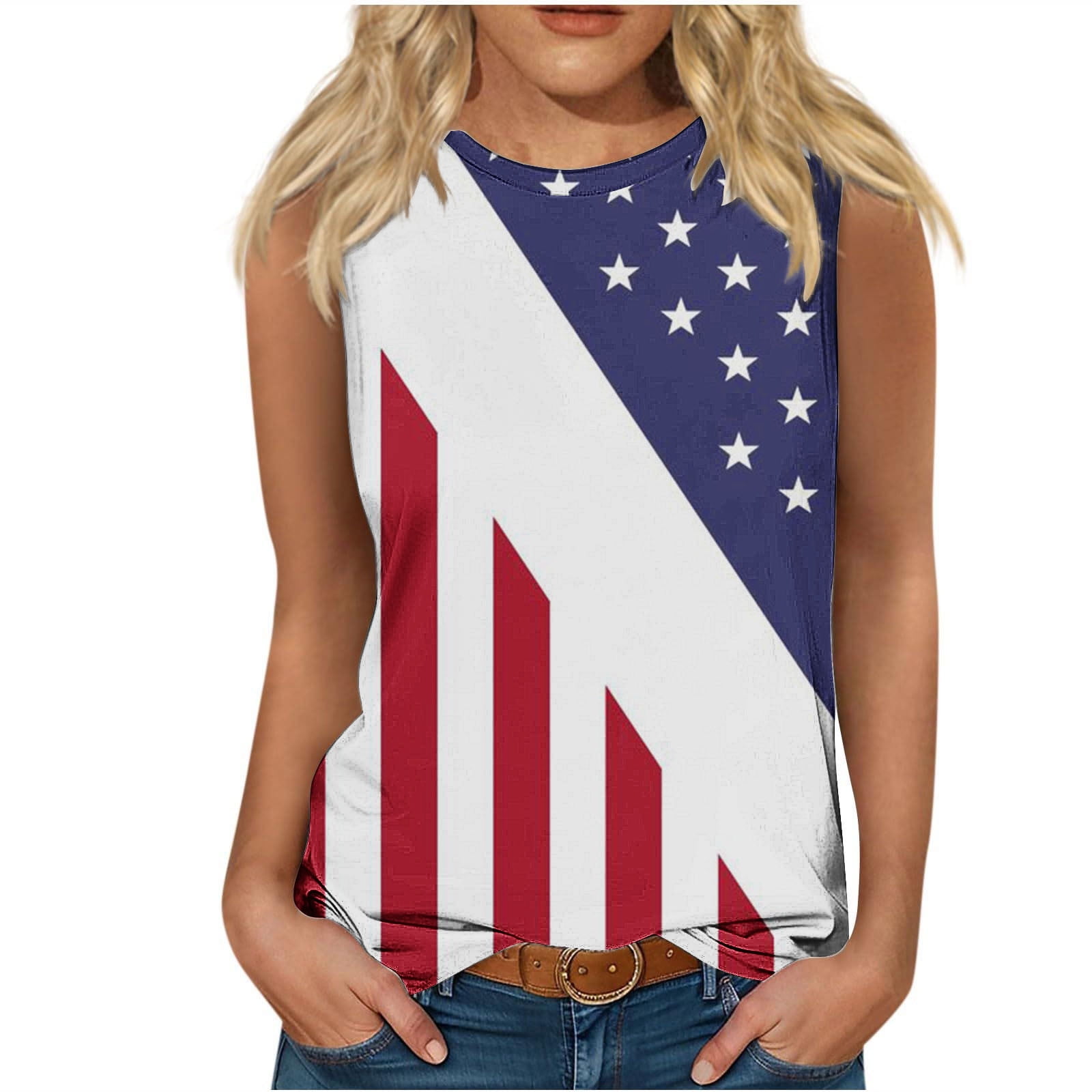 Midsumdr American Flag Tank Top Women 4th of July Tanks Tops for Womens ...