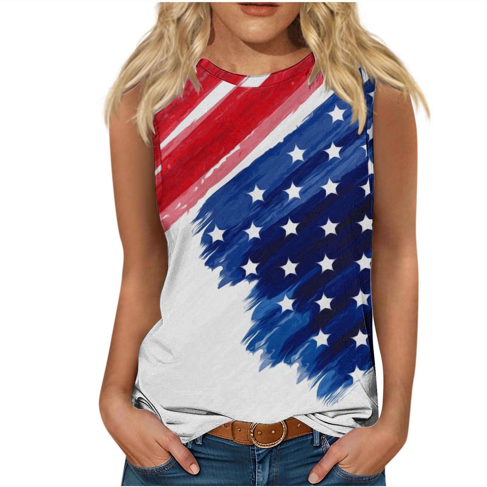 Midsumdr American Flag Tank Top Women 4th of July Tanks Tops for Womens ...