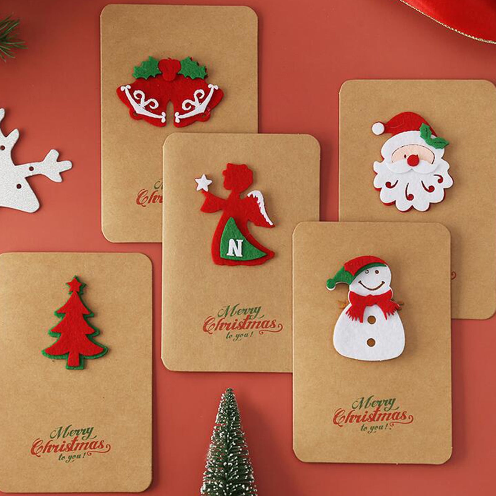 Midsumdr Card Stock Invitations Vintage Kraft Paper Christmas Greeting ...