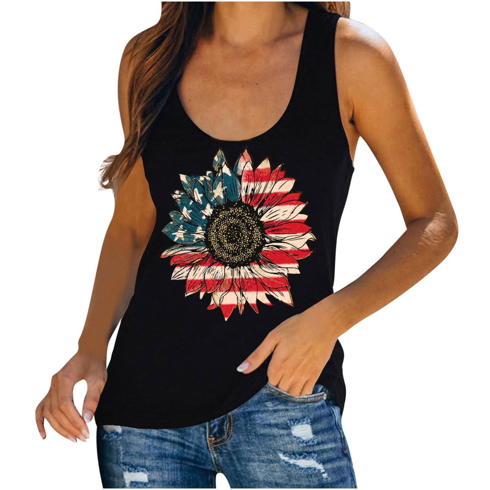 Midsumdr Going out Tops for Women 2025 Independence Day Casual ...