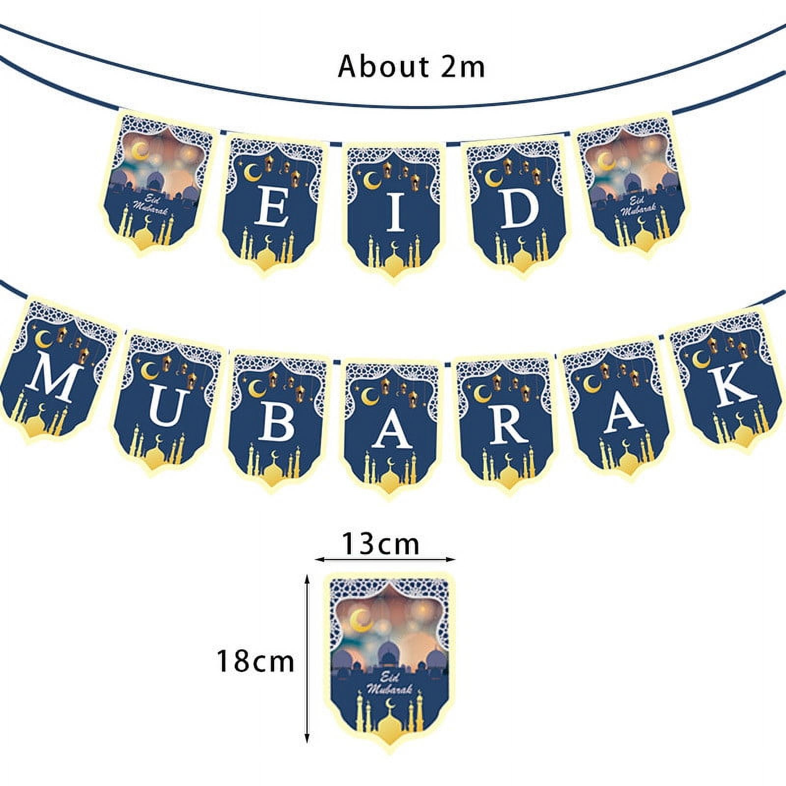 Midsumdr Ramadan Decorations,Ramadan Mubarak Banner Decoration Shining ...