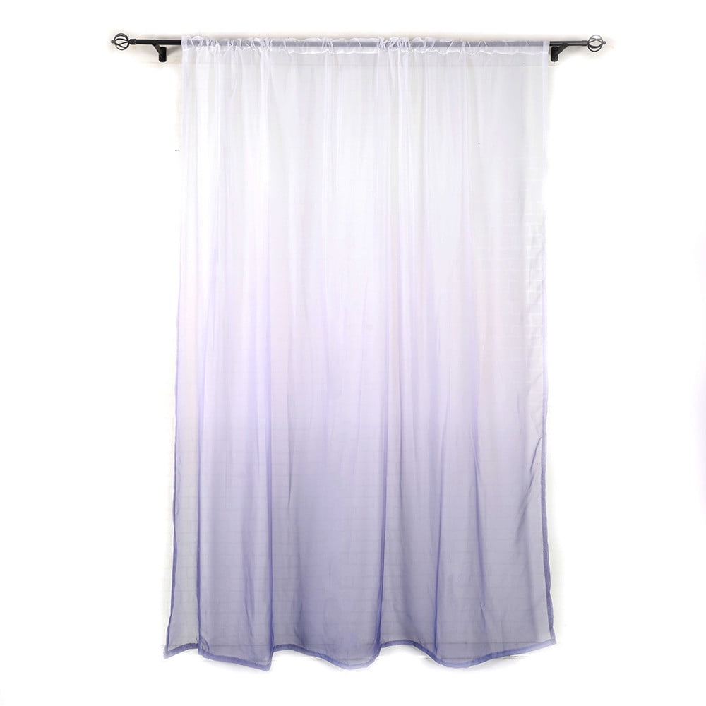 Midsumdr Shower Curtain Liner Gradient Sheer Curtain Tulle Window Voile ...