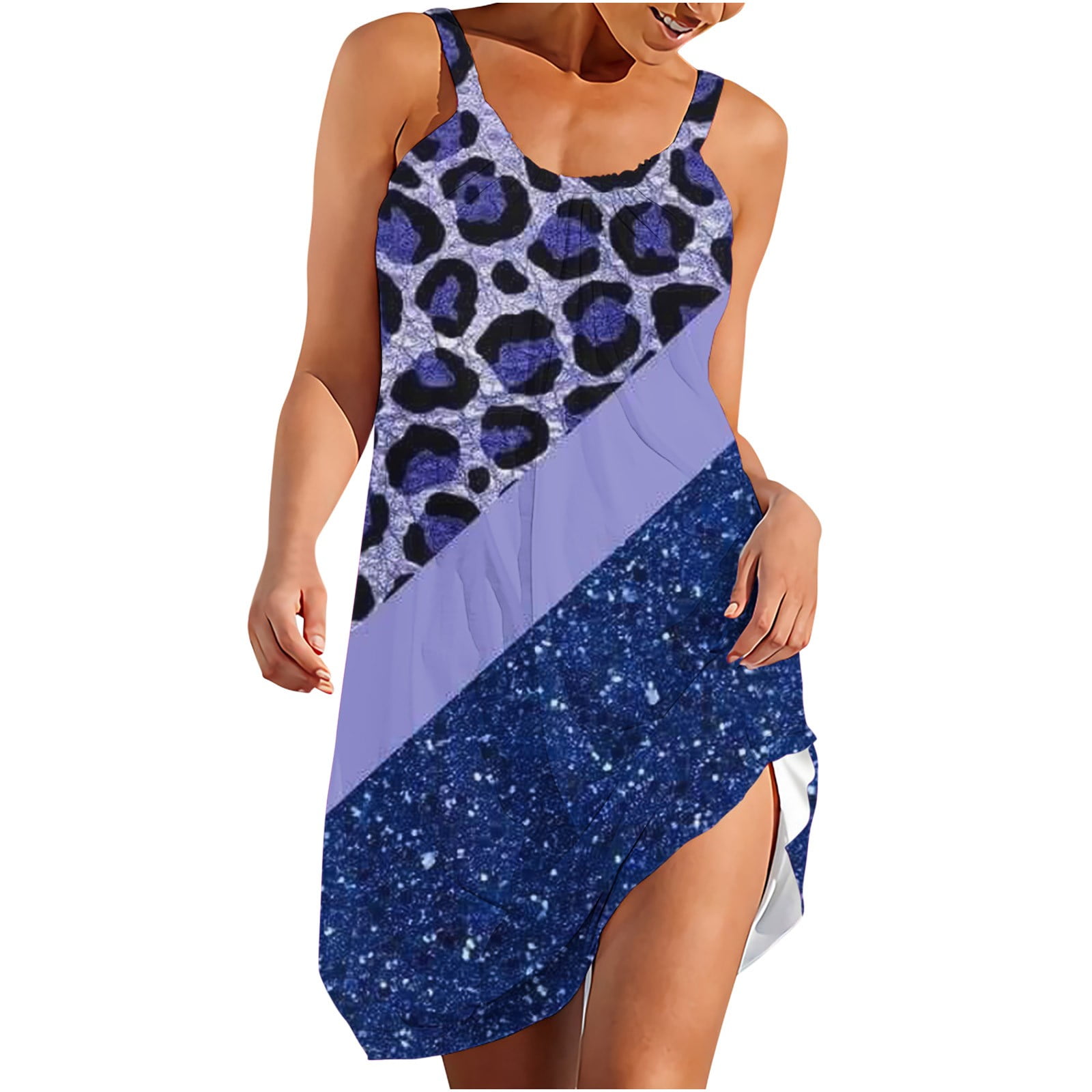 Midsumdr Summer Dresses for Women 2025 Fashionable Sleeveless Round ...