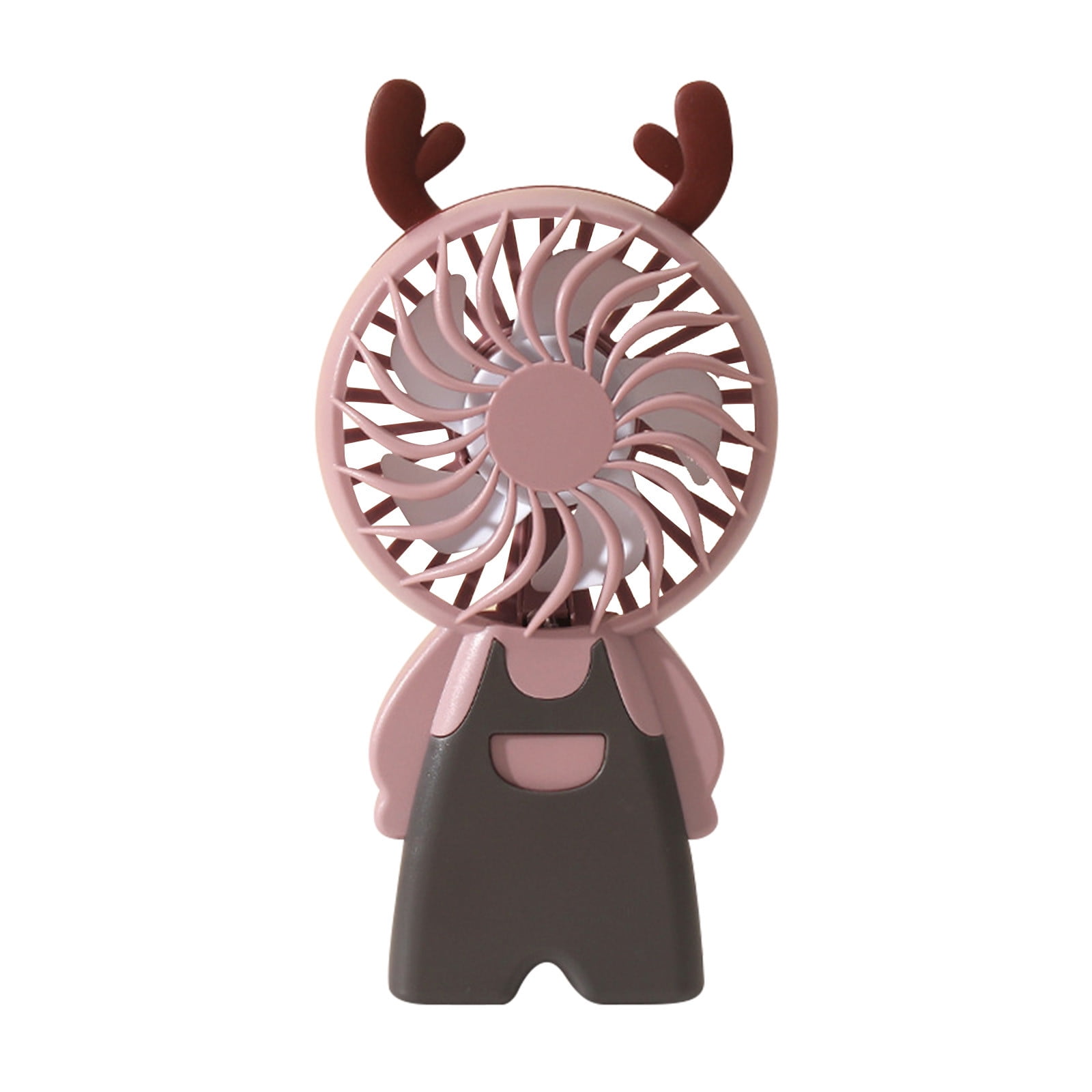 Midsumdr Travel Fan Mini Fan Portable Cartoon Cute Pet Lighting Fan USB ...