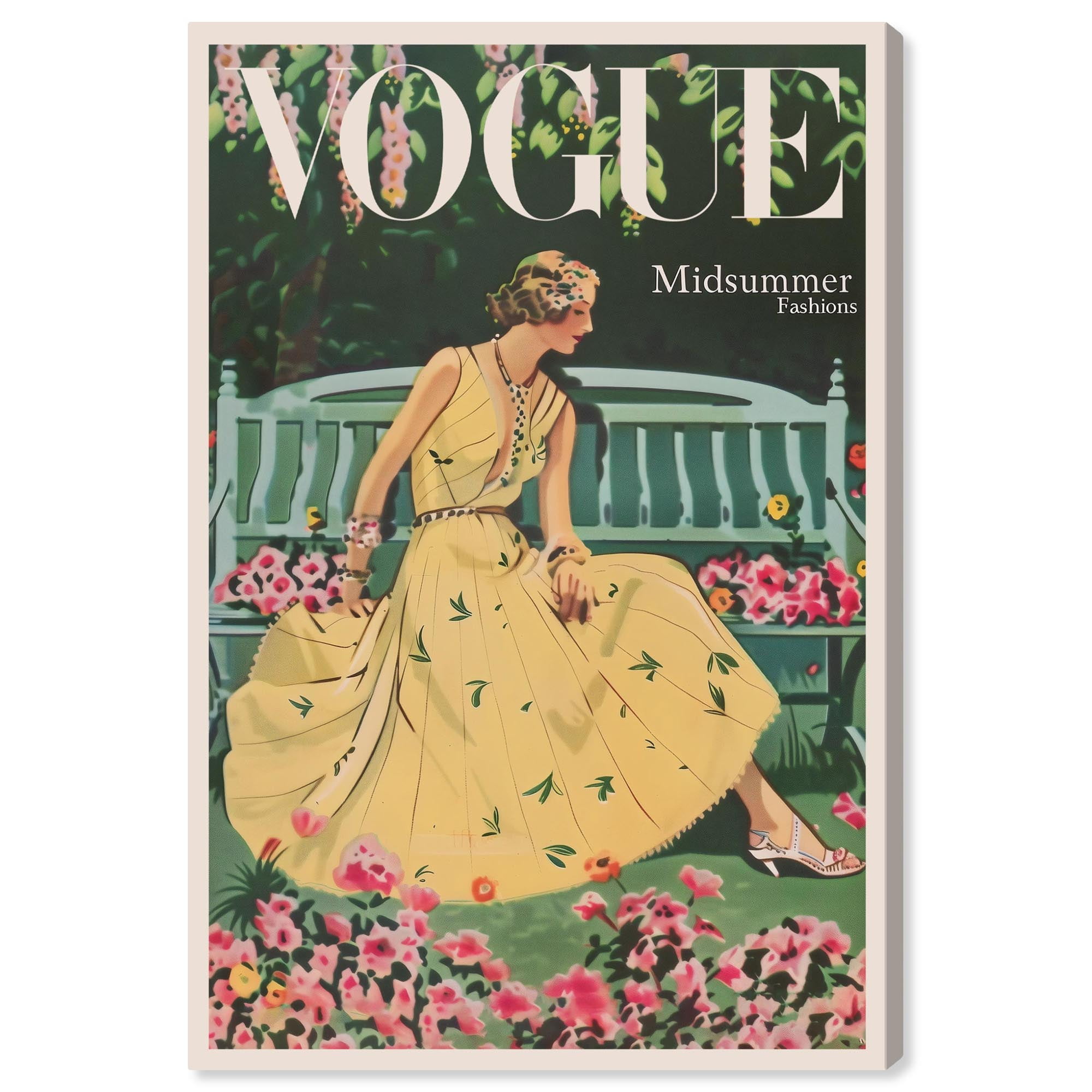 Midsummer Fashion Cover Canvas Retro Fashion Poster by Art Remedy ...