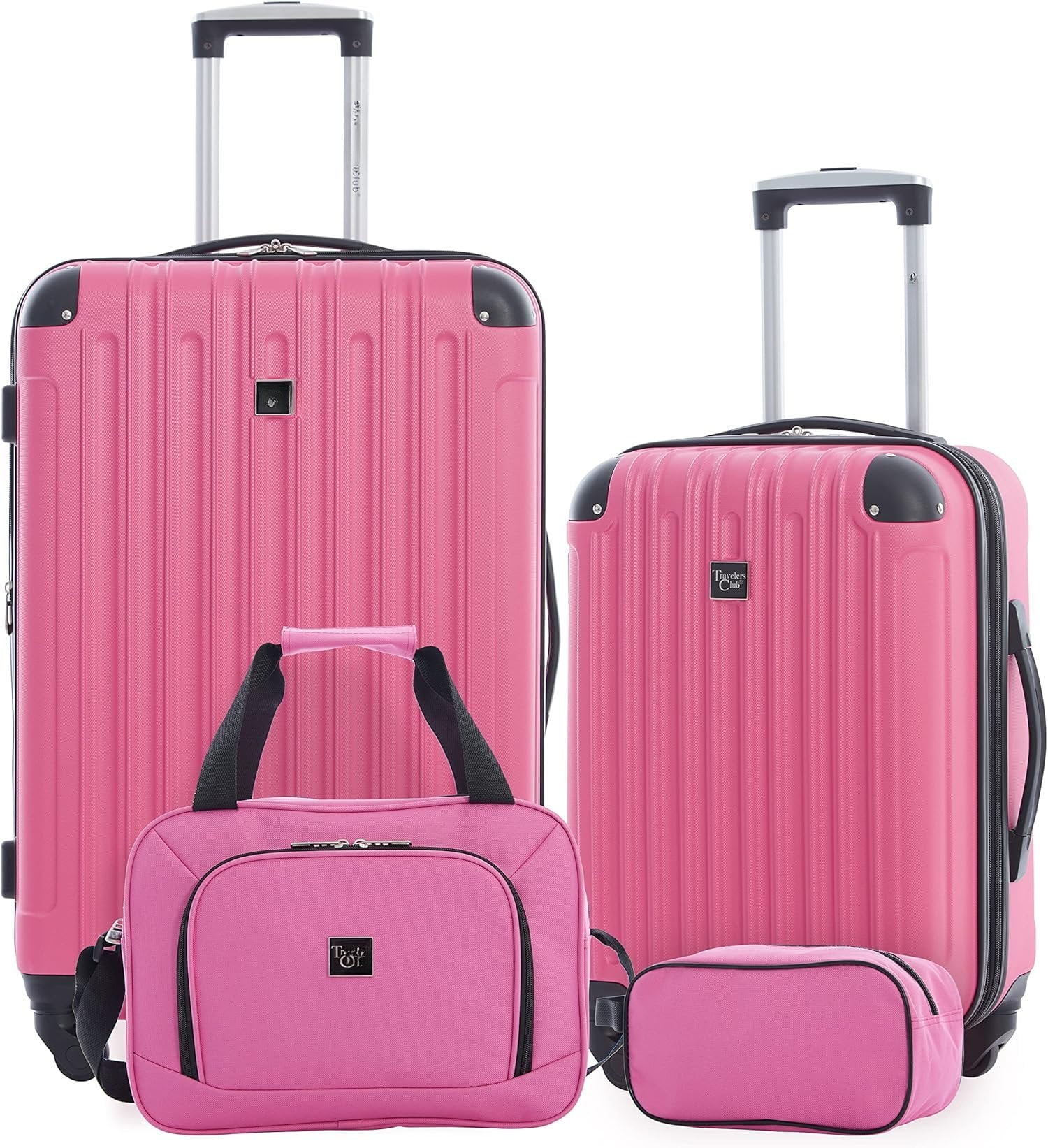 Midtown Hardside 4- Luggage Travel Set, Bubble Gum - Walmart.com