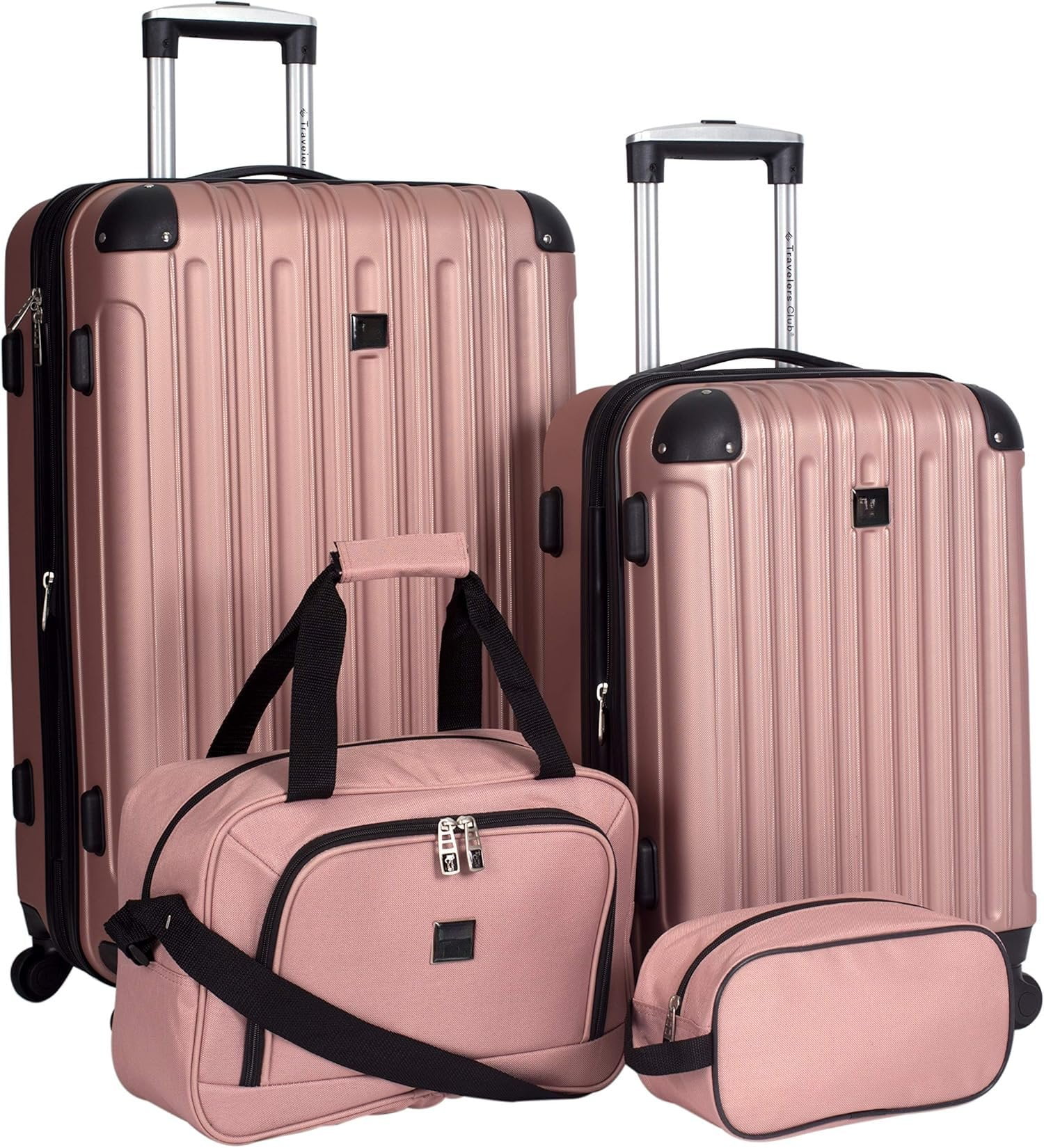 Midtown Hardside 4- Luggage Travel Set, Rose - Walmart.com