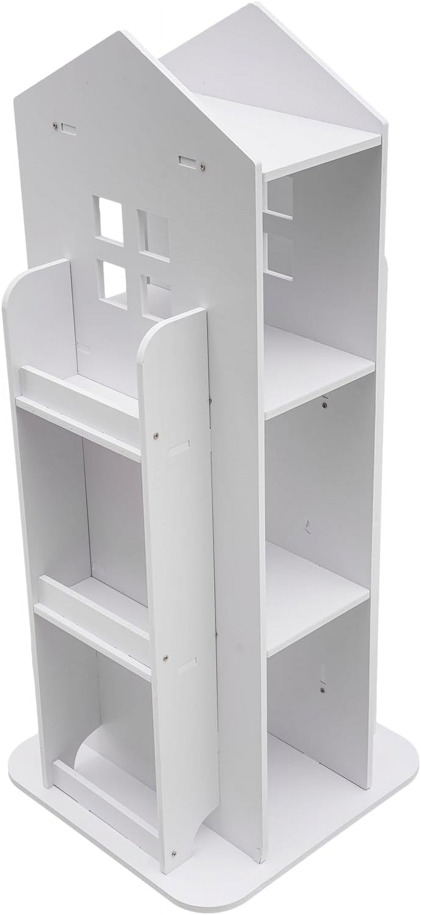 Miduo 3 Tiers 360 Rotating Display Book Rack Floor Standing Bookcase ...