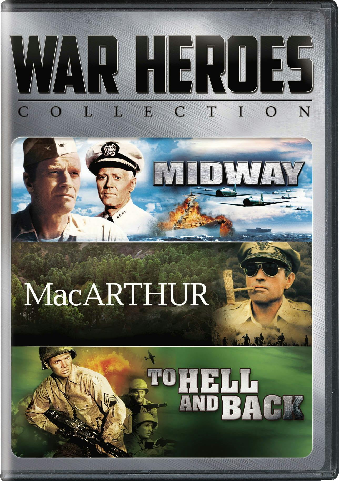 Midway/MacArthur/To Hell and Back (DVD Set) [DVD] - Walmart.com