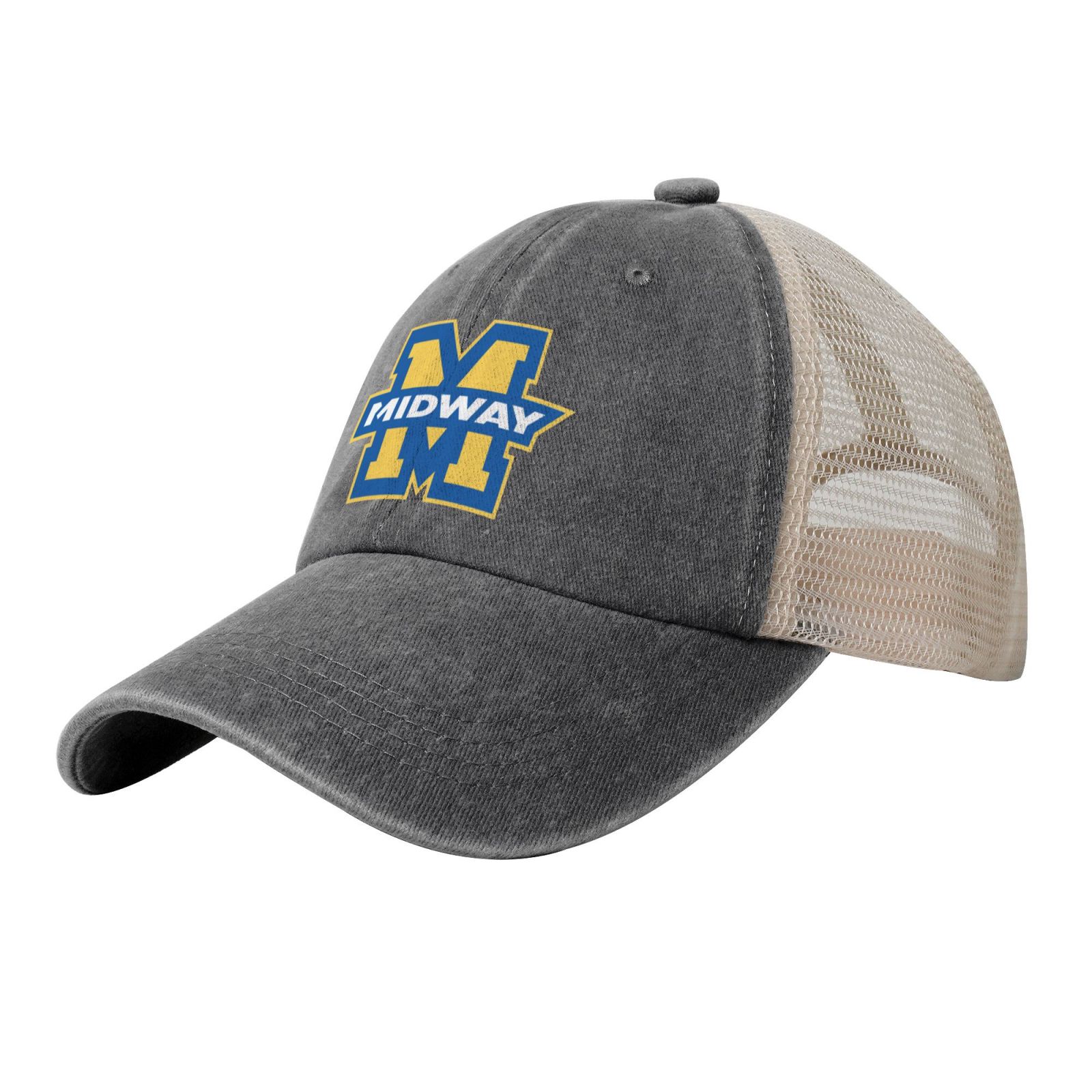 Midway University Logo Adjustable Baseball Cap Sport Vintage Washed ...