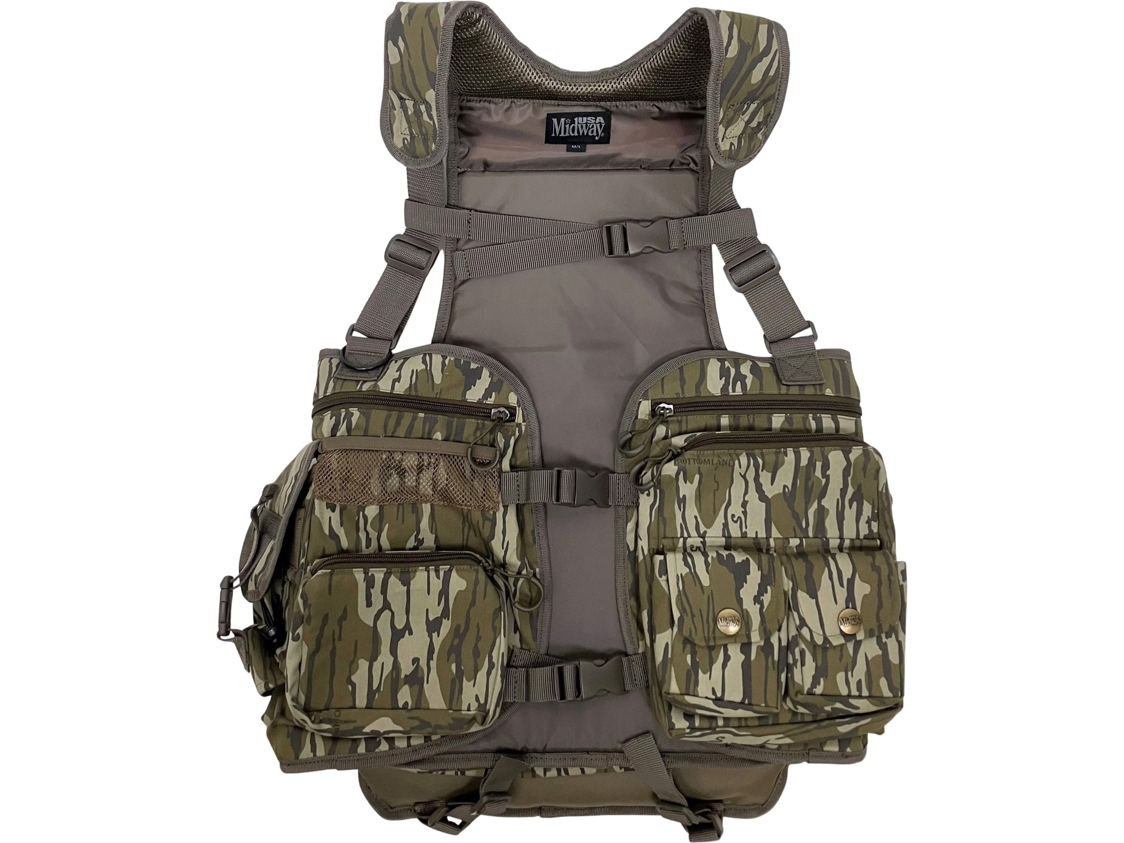 MidwayUSA Full Strut Turkey Vest Mossy Oak Original Bottomland XL/2XL ...