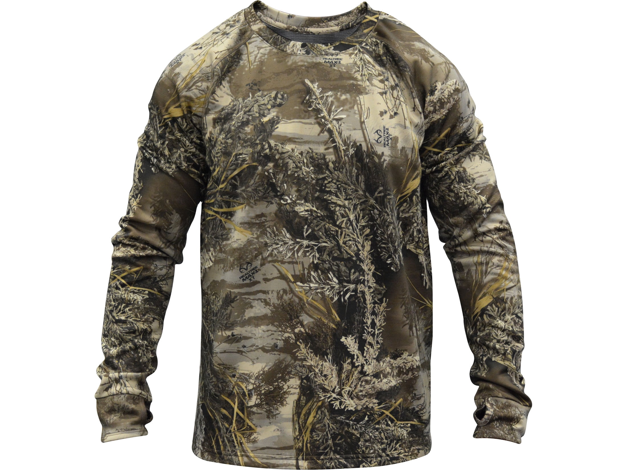 MidwayUSA Men's Elk Fork Grid Fleece Long Sleeve Crew Neck Shirt ...