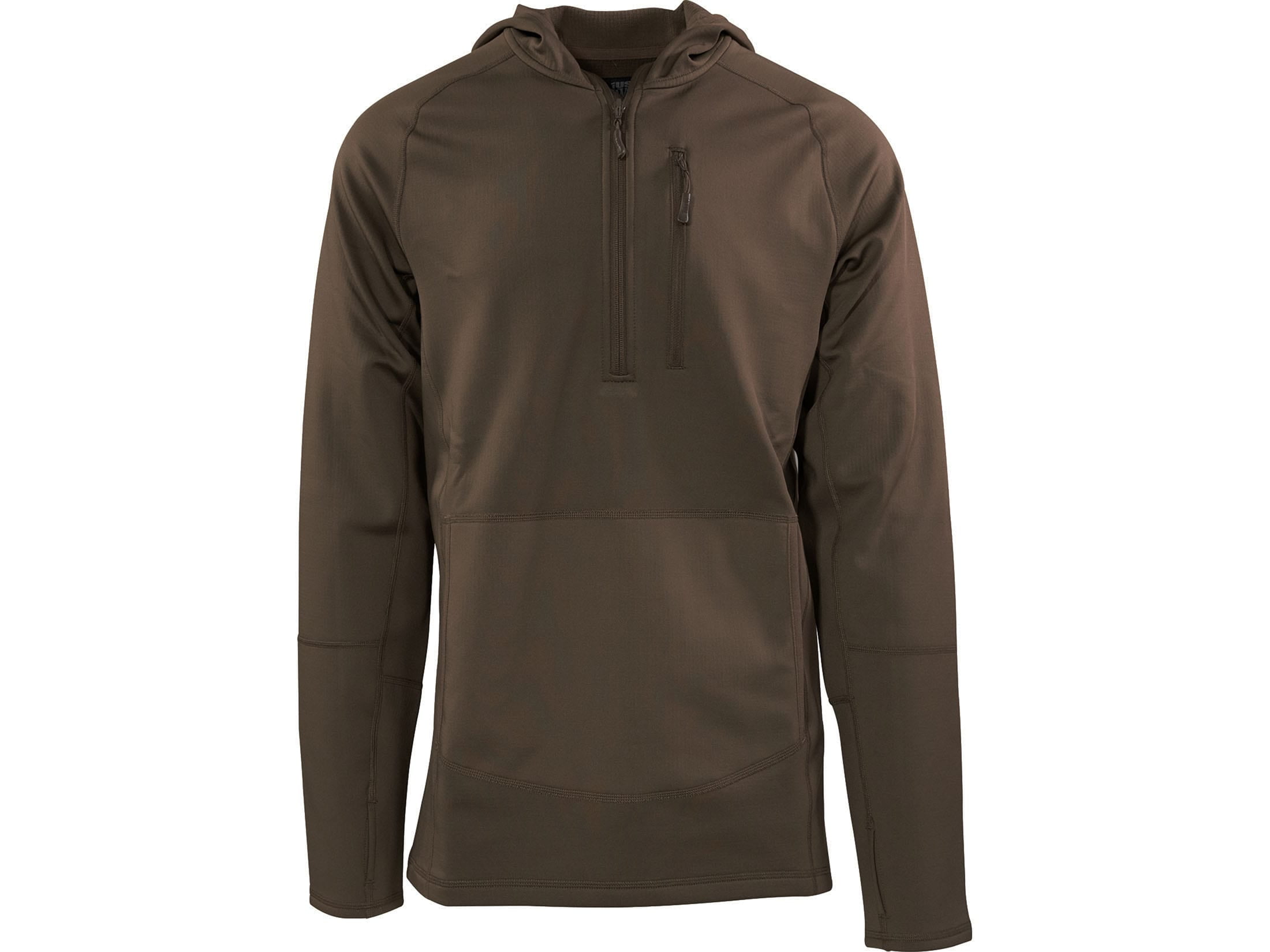 MidwayUSA Men's Grid Fleece Quarter Zip Hoodie Hawk Brown XL Tall ...