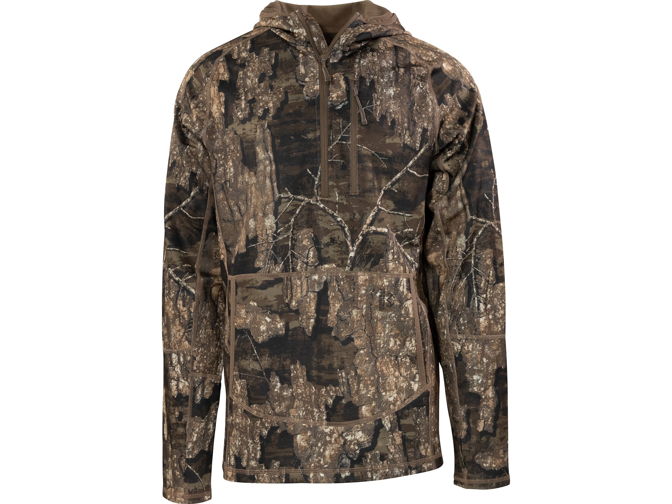 MidwayUSA Men's Grid Fleece Quarter Zip Hoodie Realtree Timber XL Tall ...