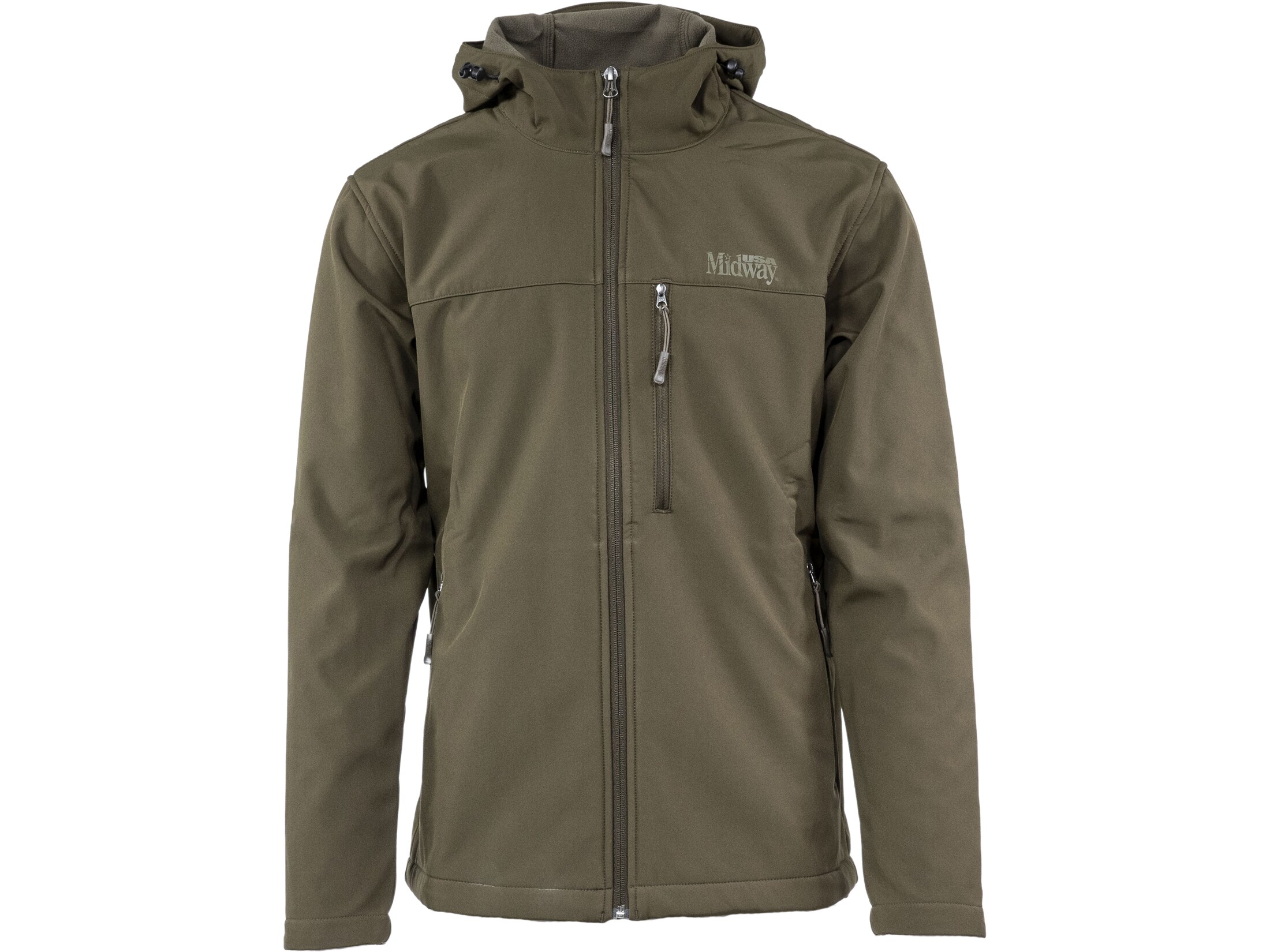 MidwayUSA Men's Firesteel Hooded Softshell Jacket Olive Drab Large Tall ...