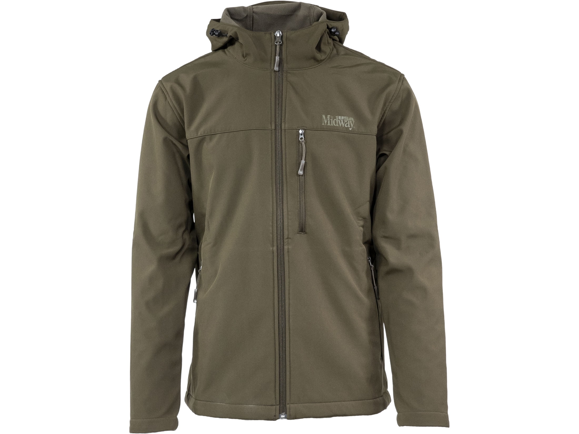 MidwayUSA Men's Firesteel Hooded Softshell Jacket Olive Drab XL Tall ...