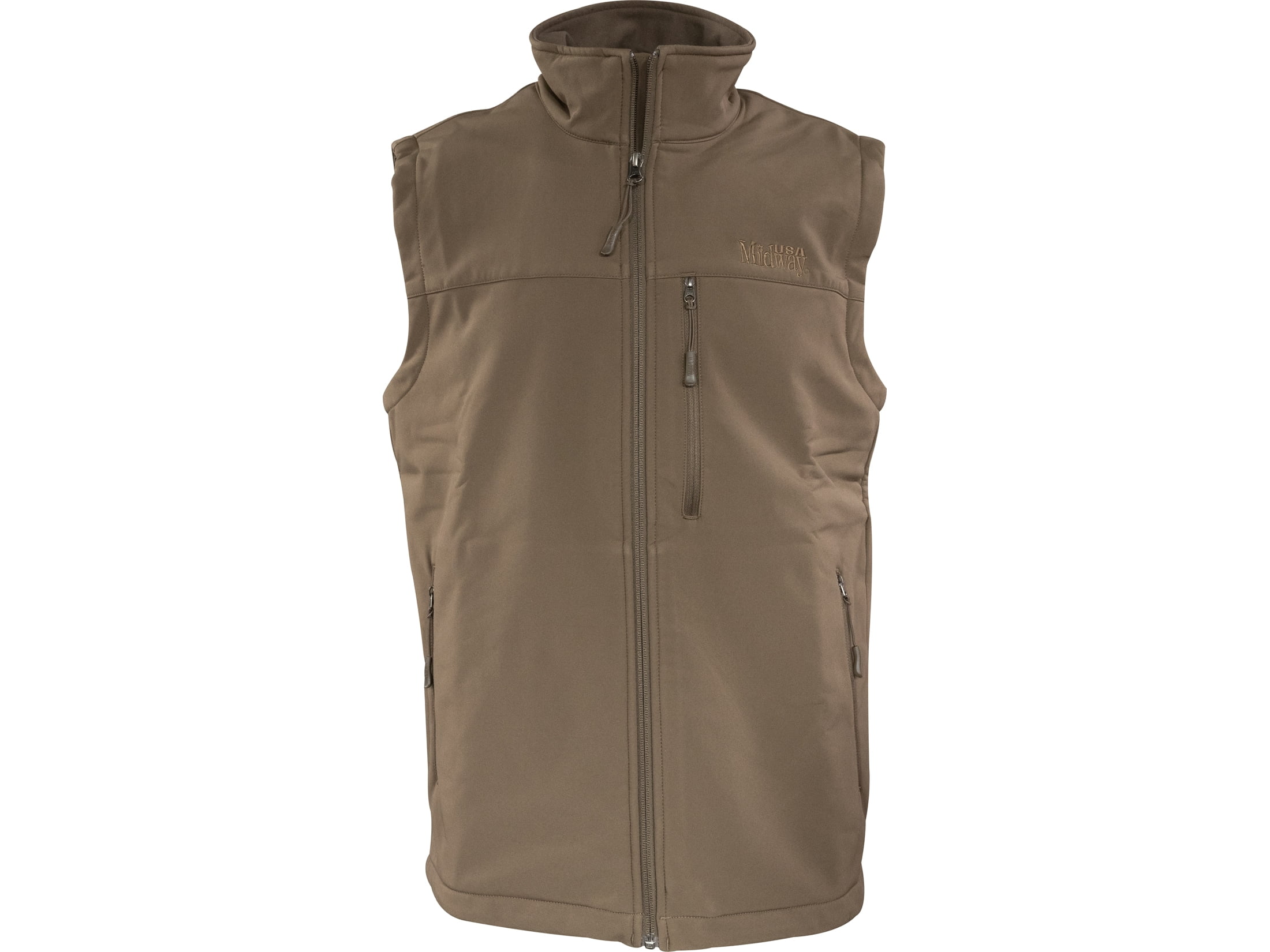 MidwayUSA Men's Firesteel Soft Shell Vest Hawk Brown Large Tall ...