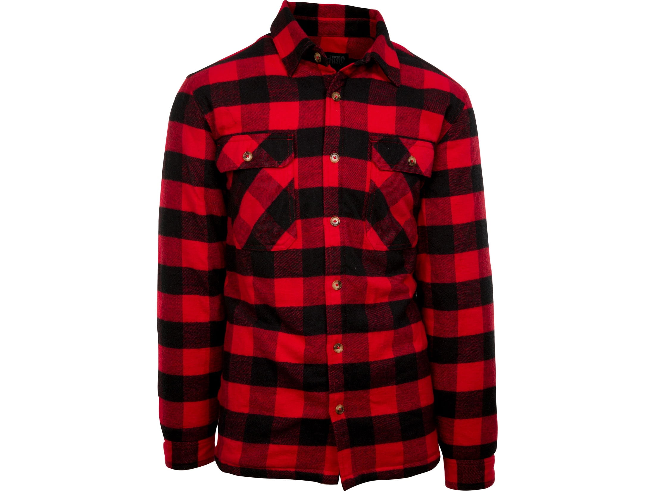 MidwayUSA Men's Flannel Shirt Jac Jacket Red Buffalo Check Large Tall ...