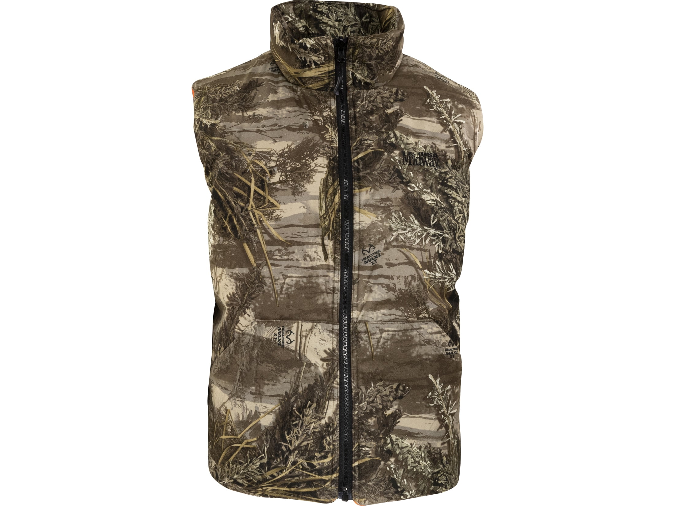 MidwayUSA Men's Hunter's Creek Reversible Insulated Vest Realtree Max-1 ...