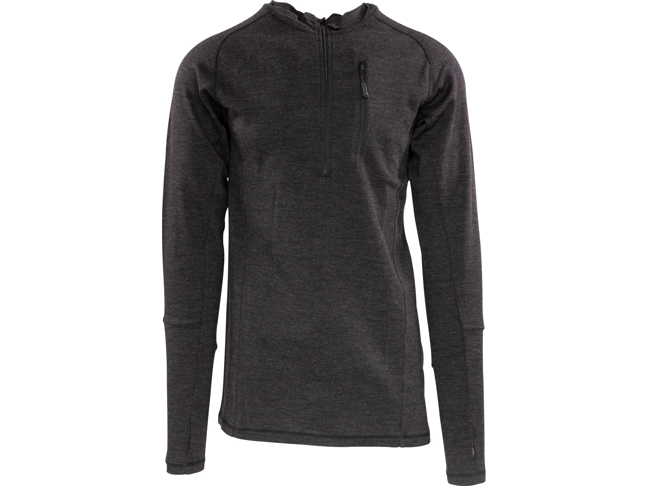 MidwayUSA Men's Midweight Long Sleeve Hoodie Merino Wool Base Layer ...