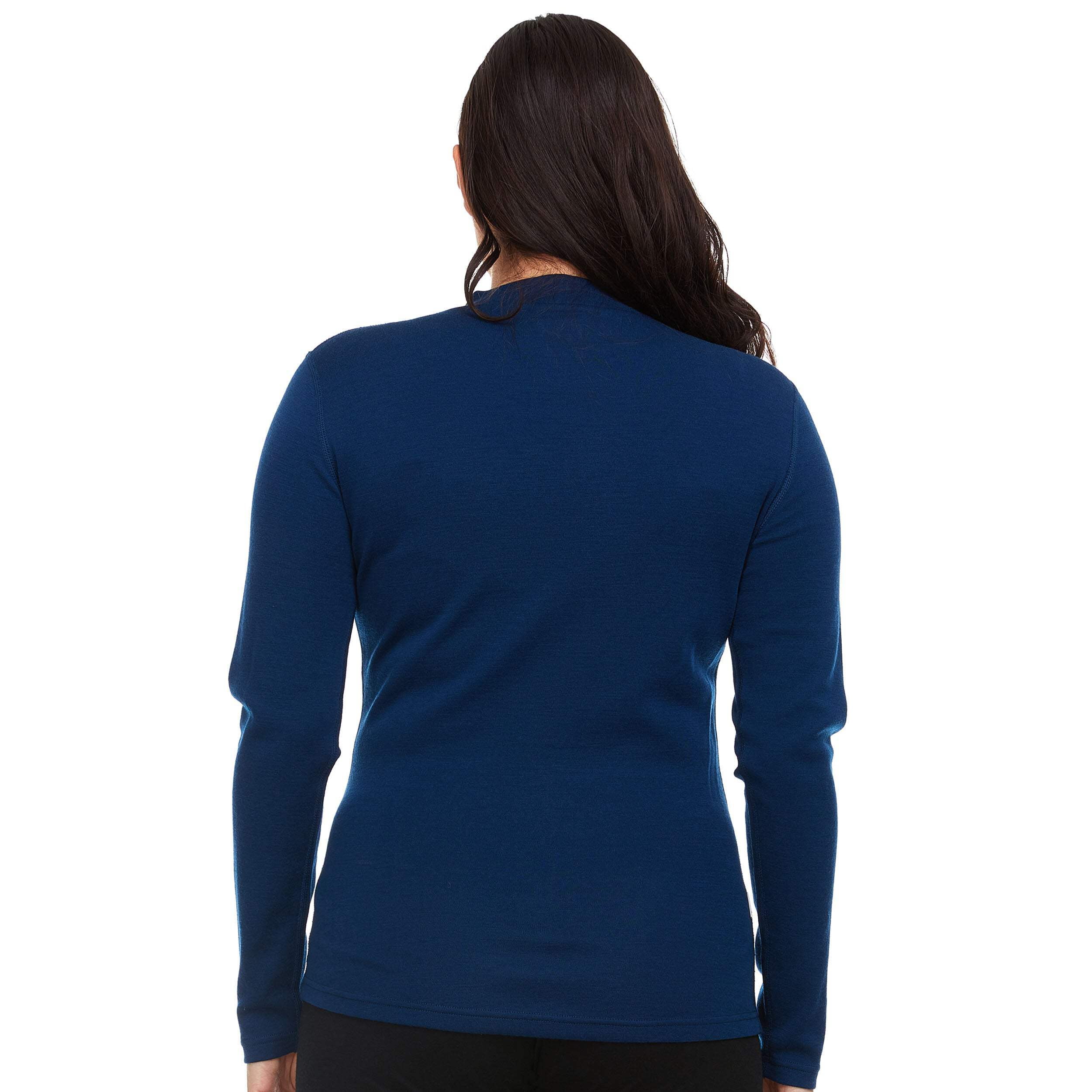 Midweight - Women's Long Sleeve Mock Neck 100% Merino Wool - Walmart.com