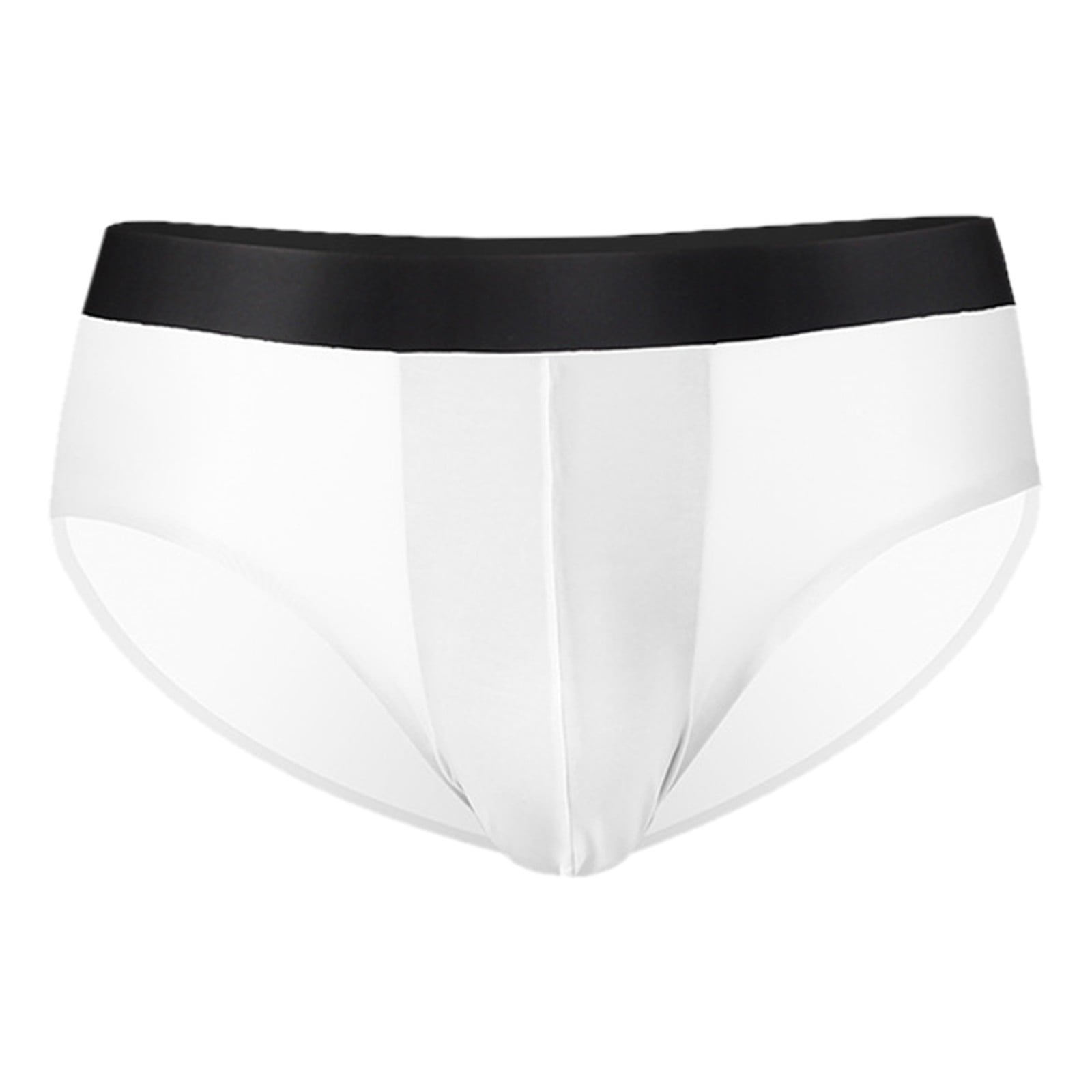 Midwennn Male Ice Silk Traceless Underwear Triangle Pants with U Bag ...