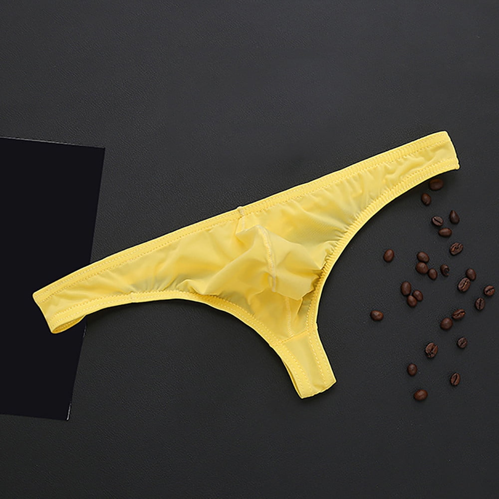 Midwennn Thong Raised Underwear Ice Underwear T Silk Panties Sexy Men's ...