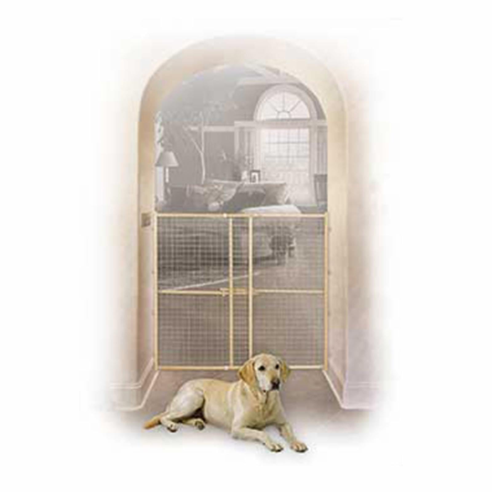 Midwest 44" High Wood Gate, Wire Mesh, Expands 29"-50" Wide - Walmart.com