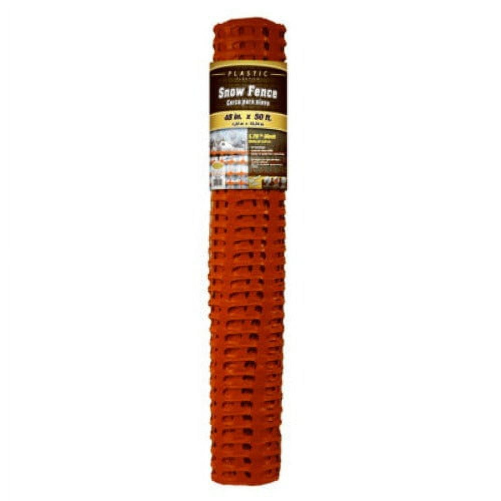 Midwest Air 889220A 4' x 50' Roll Of Orange Heavy Duty PVC/Plastic Snow ...