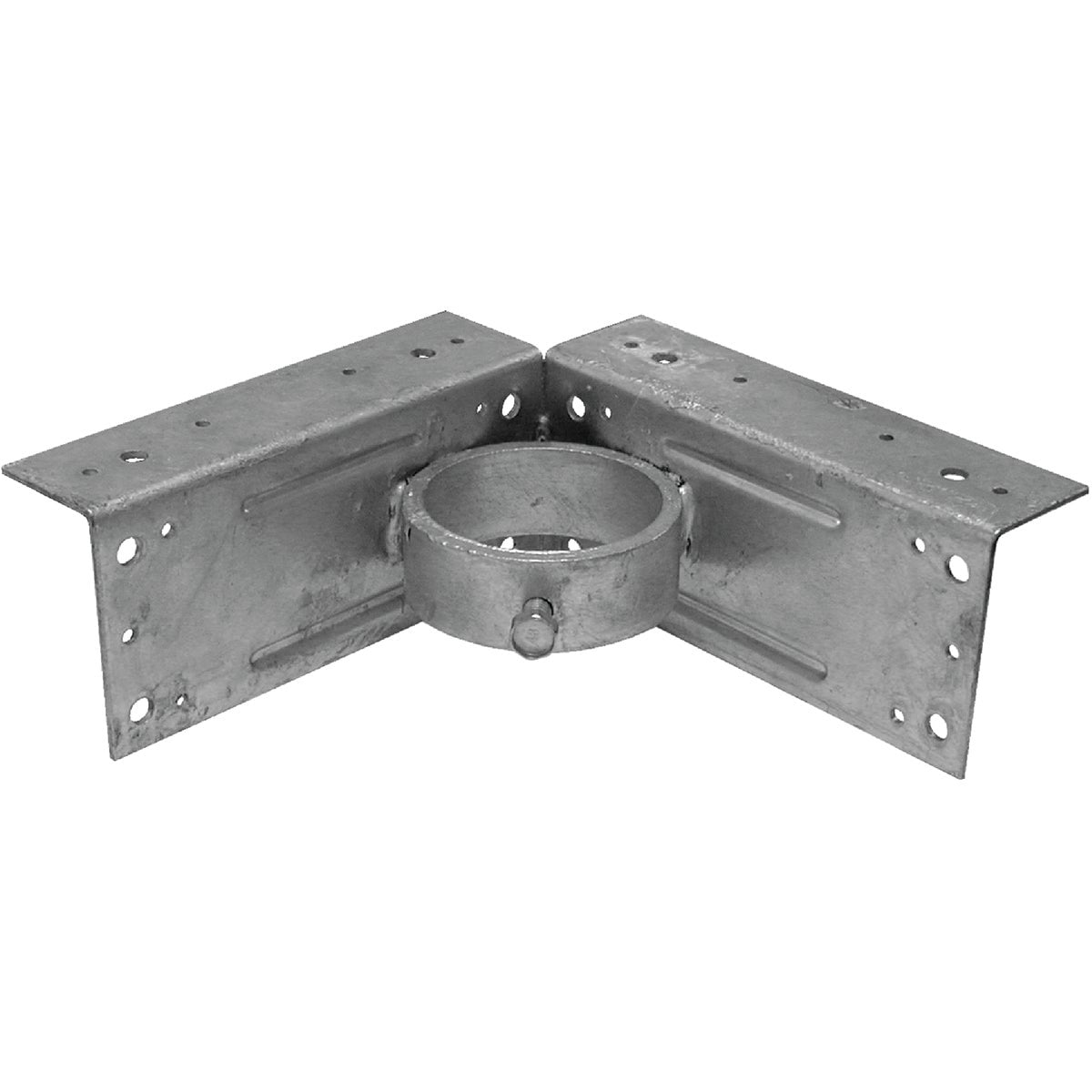Midwest Air Tech Corner 2-3/8 in. Steel Fence Post Adapter Clamp ...