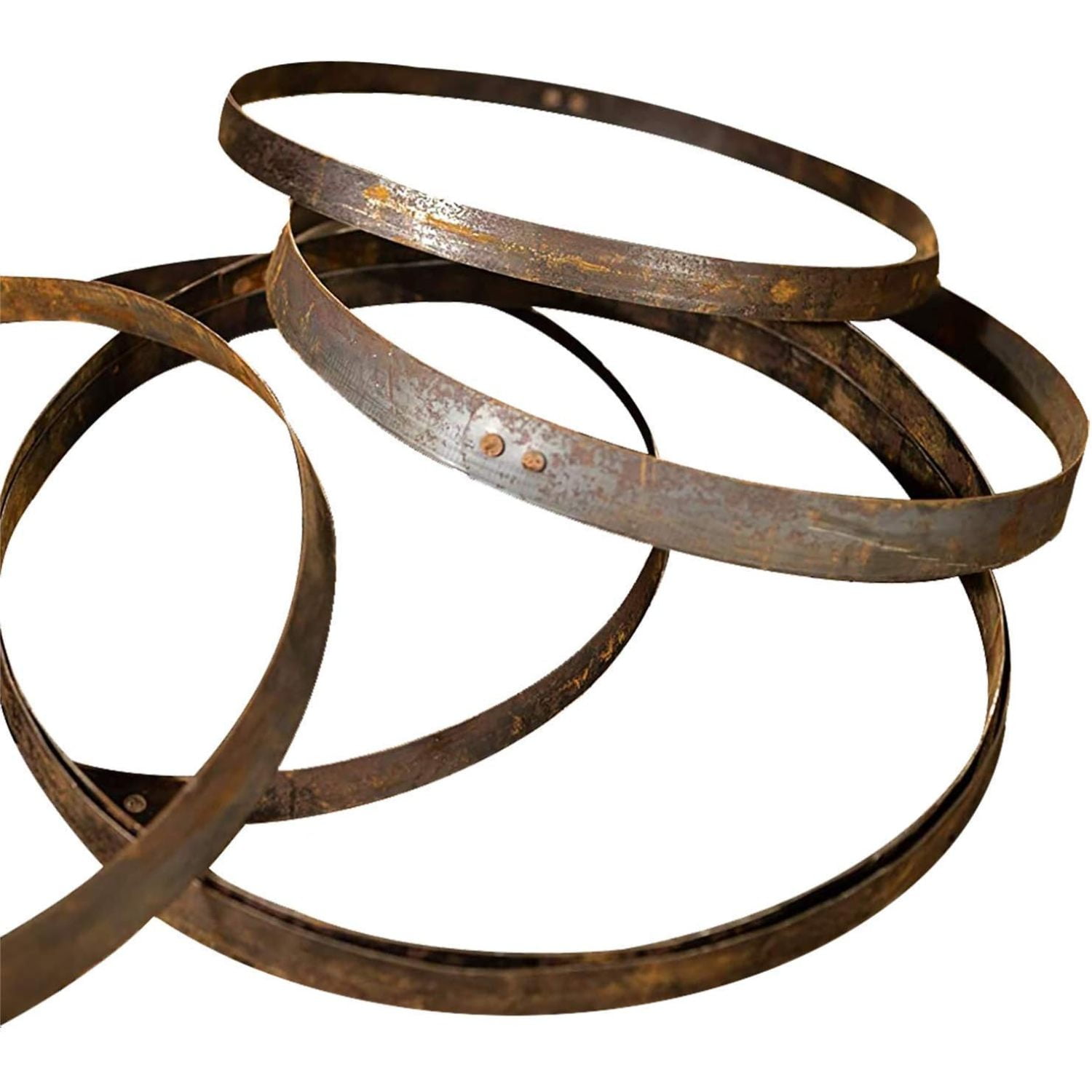 Midwest Barrel Company Authentic Whiskey/Bourbon Barrel Bands, Set of 6 (1.5-2.5” Width / 21 3/4 ...