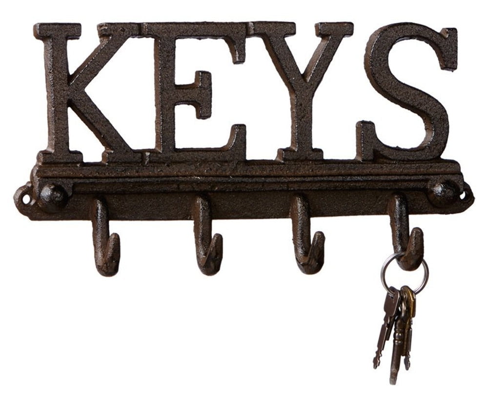 Midwest CBK 10.25" Cast Iron "Keys" Key Hook Rack - Walmart.com