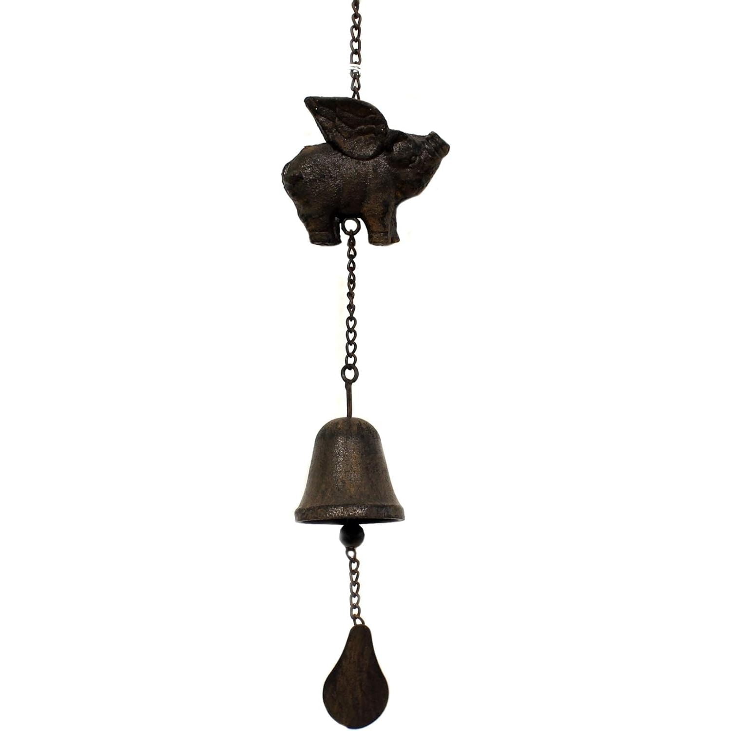 Midwest-CBK Flying Pig With Wings Bell Wind Chime Cast Iron - Walmart.com