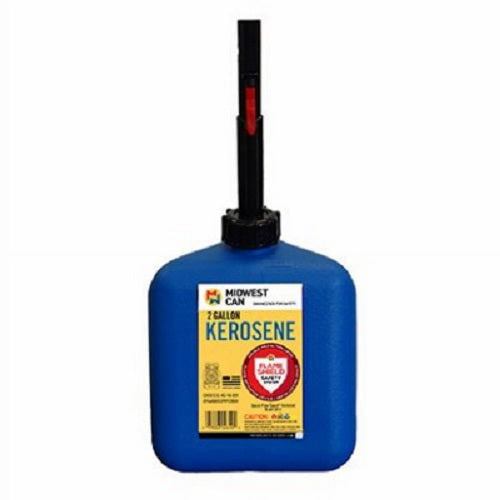 Midwest Can 2610, 2 Gallon CARB Compliant Kerosene Can Blue - Walmart.com
