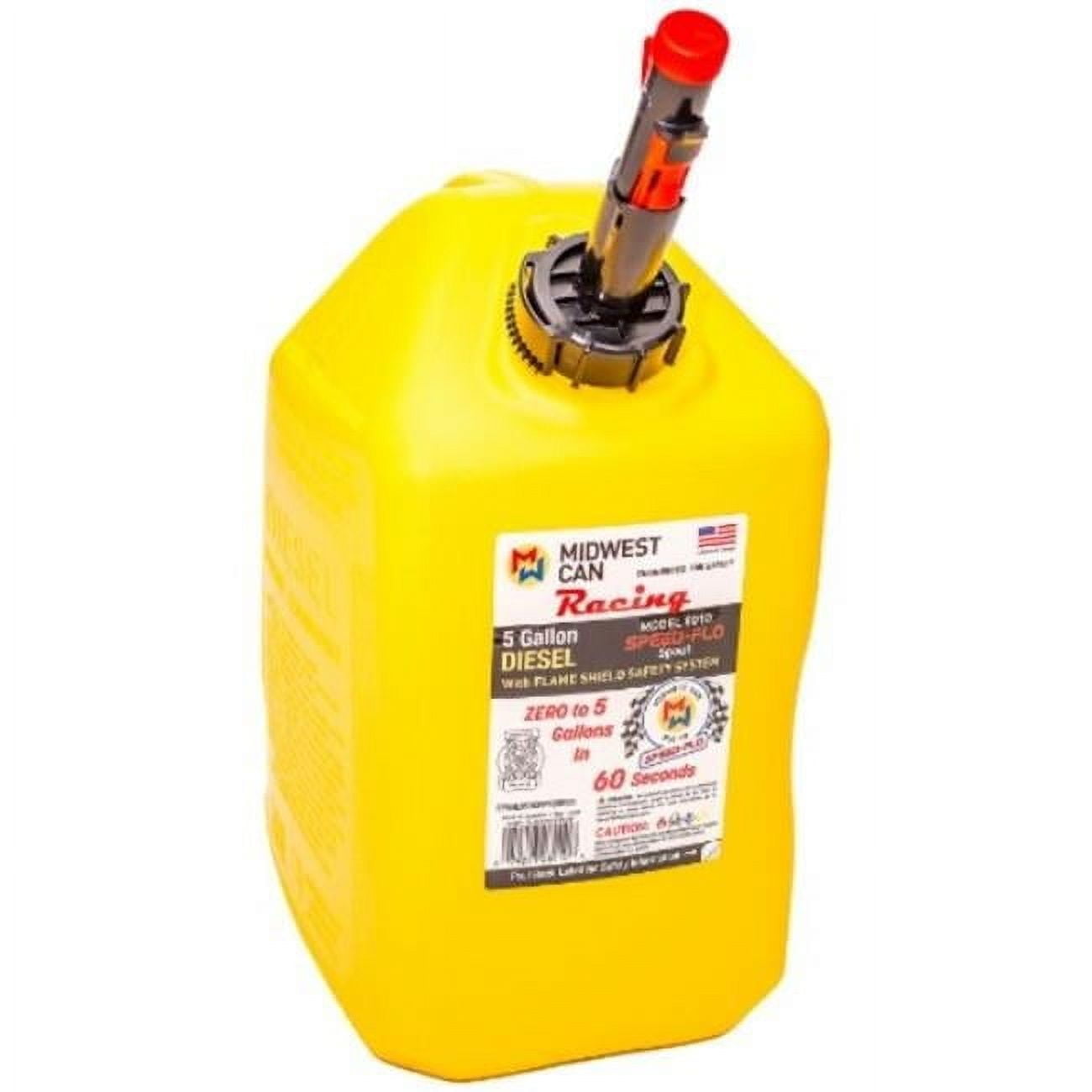 Midwest Can 6010 5 gal Racing Diesel Can, Yellow - Pack of 4 - Walmart.com