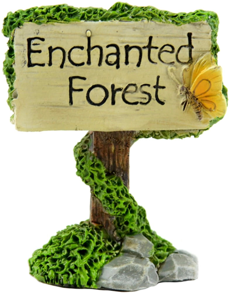 Midwest Design Fairy Garden Enchanted Forest Sign-2.5" - Walmart.com