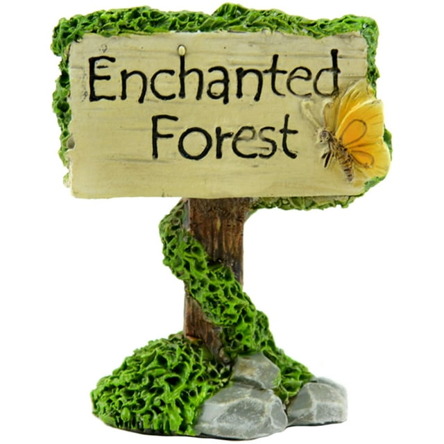 Midwest Design Fairy Garden Enchanted Forest Sign-2.5" - Walmart.com