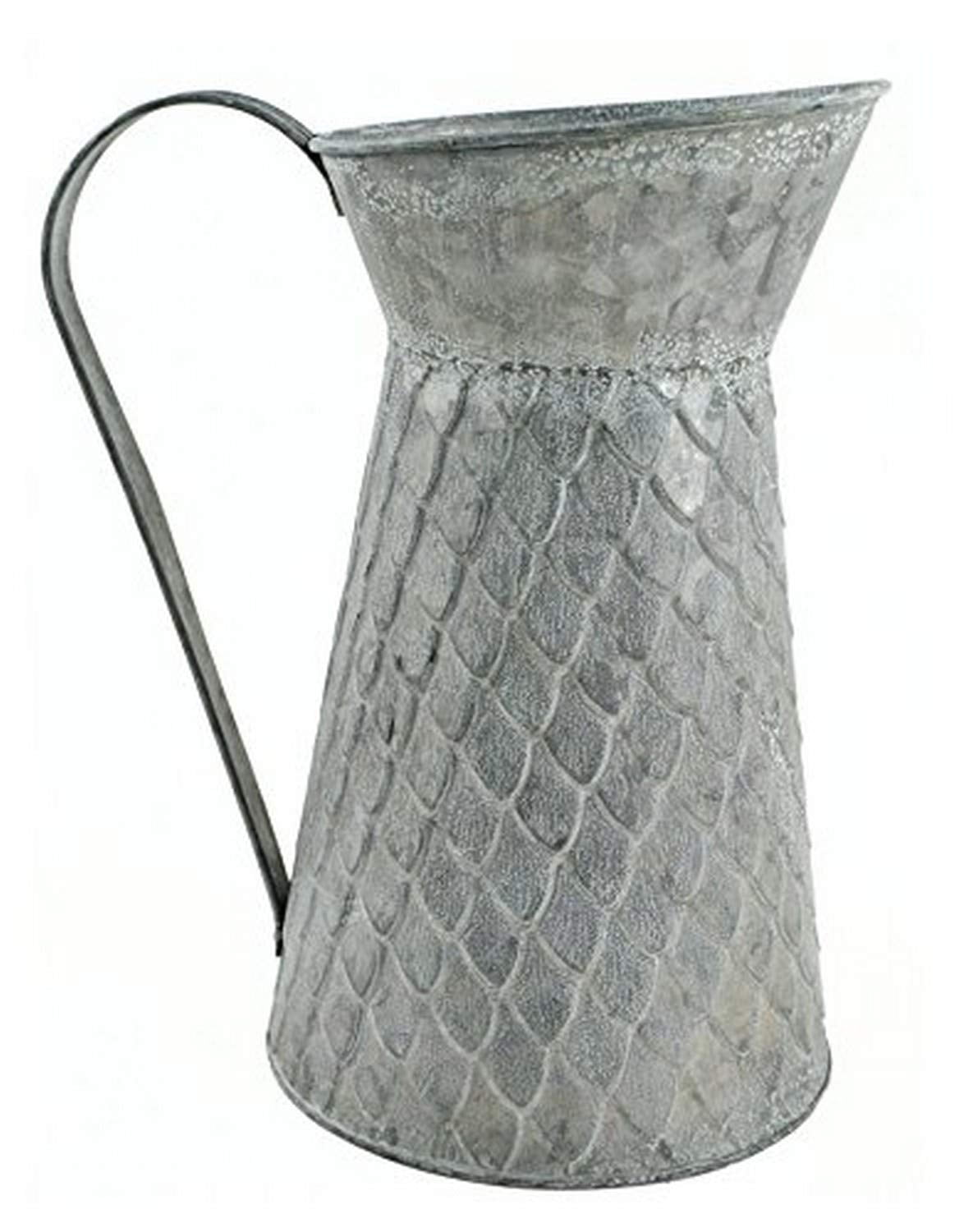 Touch of Nature Galvanized Tin Pitcher Container 9.75 Inch 1Pc ...