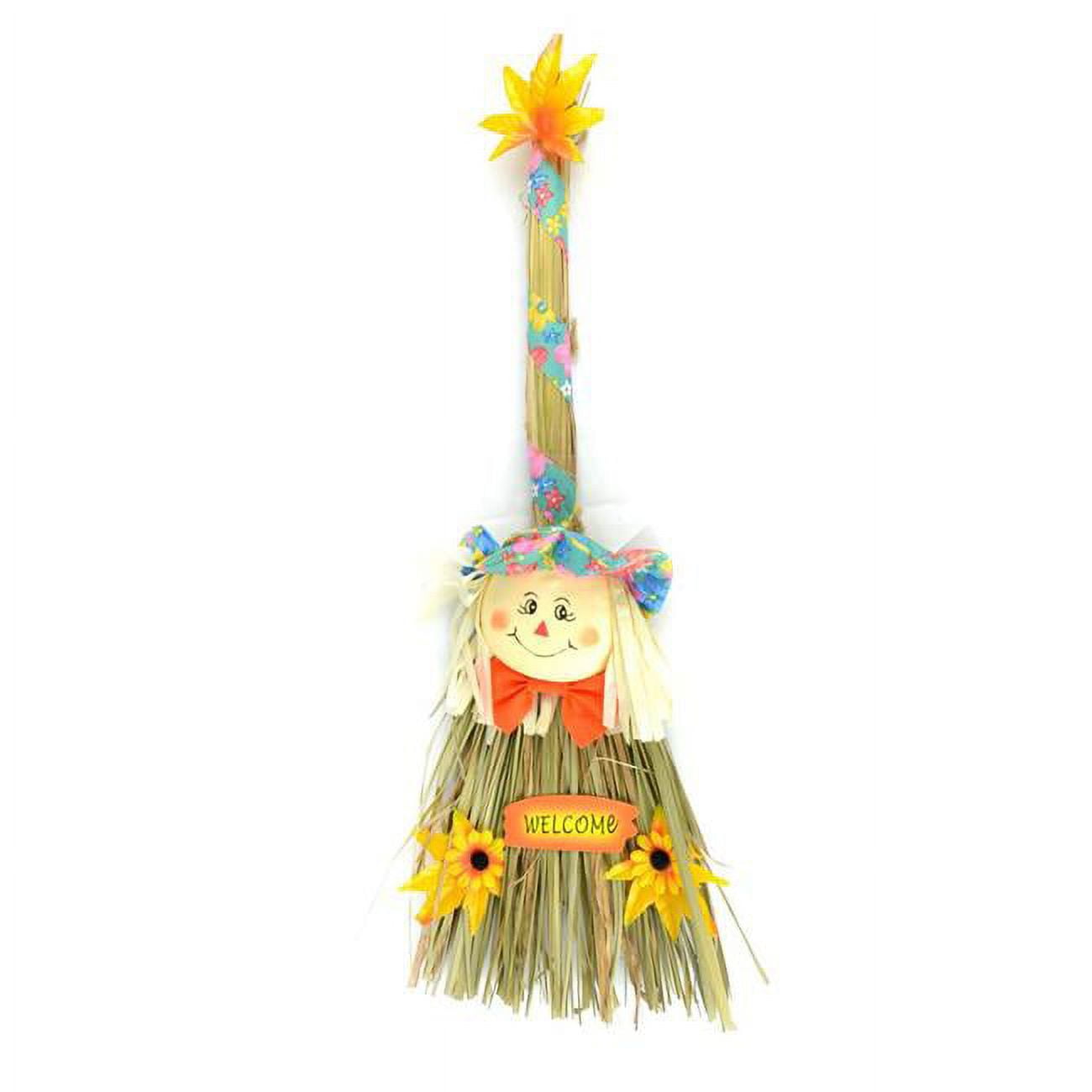 Midwest Design Imports 76146 Welcome Straw Broom with Scarecrow - 2 ...
