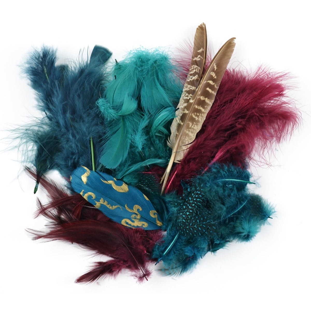 Midwest Design Imports Packaged Feathers 7g Teal Craft Feathers ...