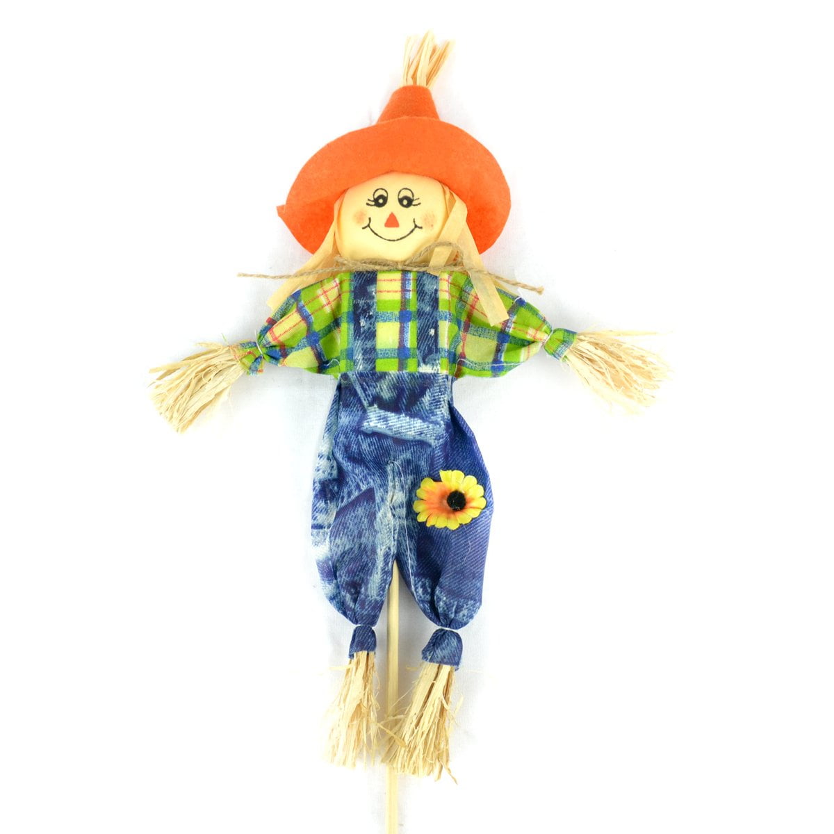 Midwest Design Imports Scarecrow on a Stick with Pants & Hat, 20inch ...