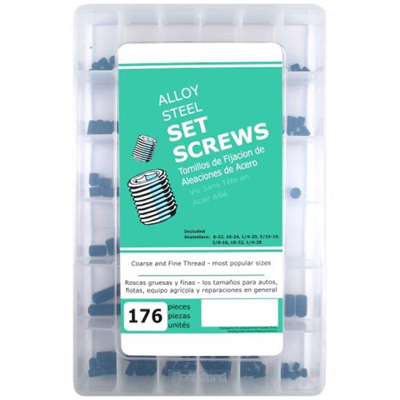 Midwest Fastener 11923 Set Aluminum Screws Large Project Kit - 176 ...